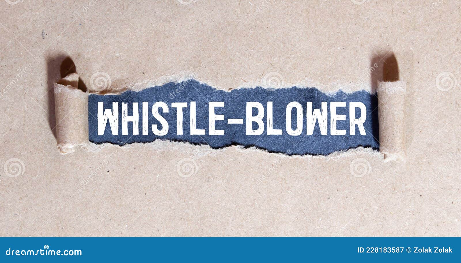 Text Whistle-blower on Torn Paper, Business Concept Stock Image - Image ...