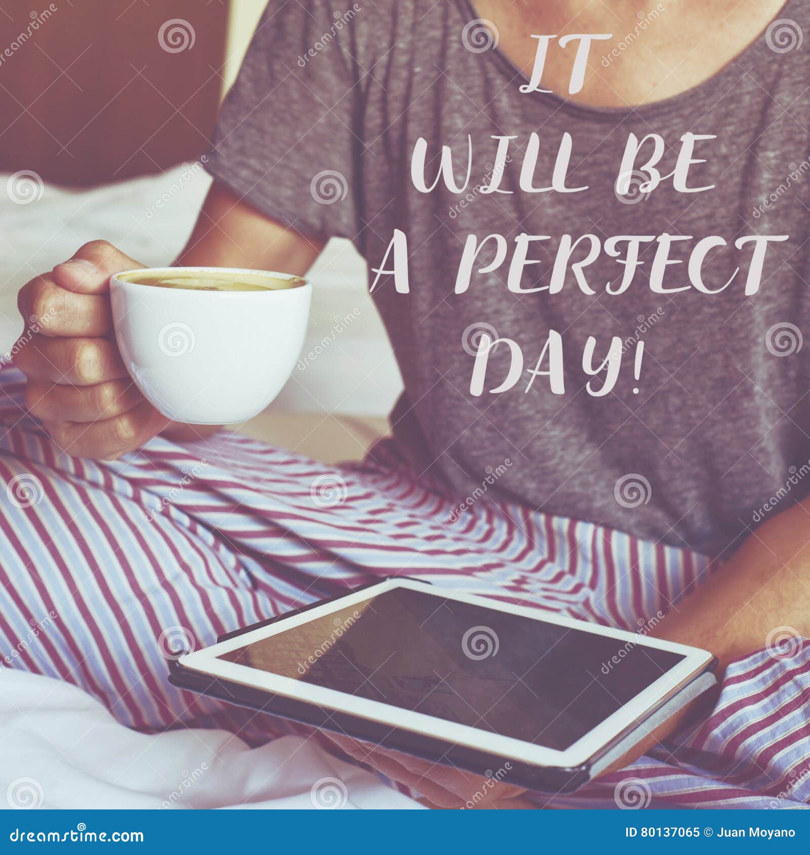 Text it Will Be a Perfect Day Stock Image - Image of message, computer ...