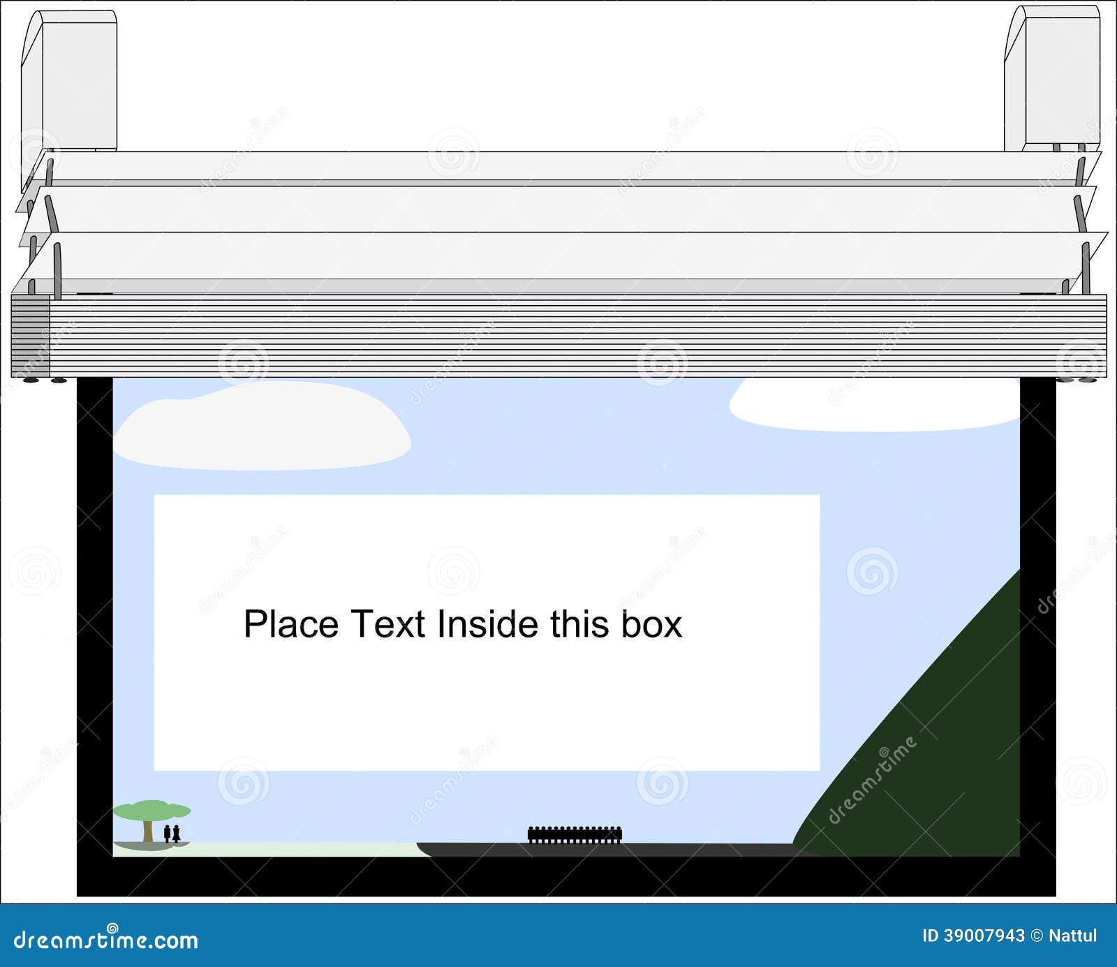 Text within window frame stock vector. Illustration of curve - 39007943