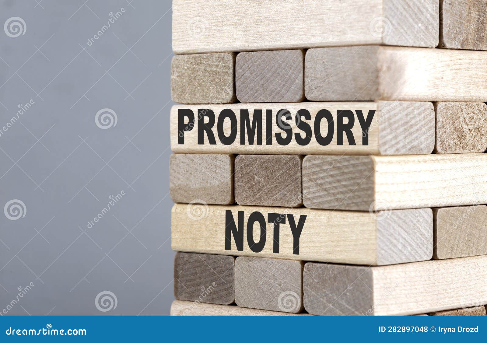 The Text on the Wooden Blocks PROMISSORY NOTE Stock Photo - Image of ...