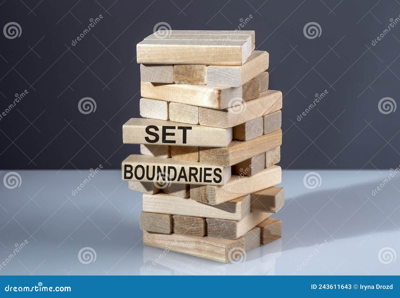 The Text on the Wooden Blocks SET BOUNDARIES Stock Image - Image of ...