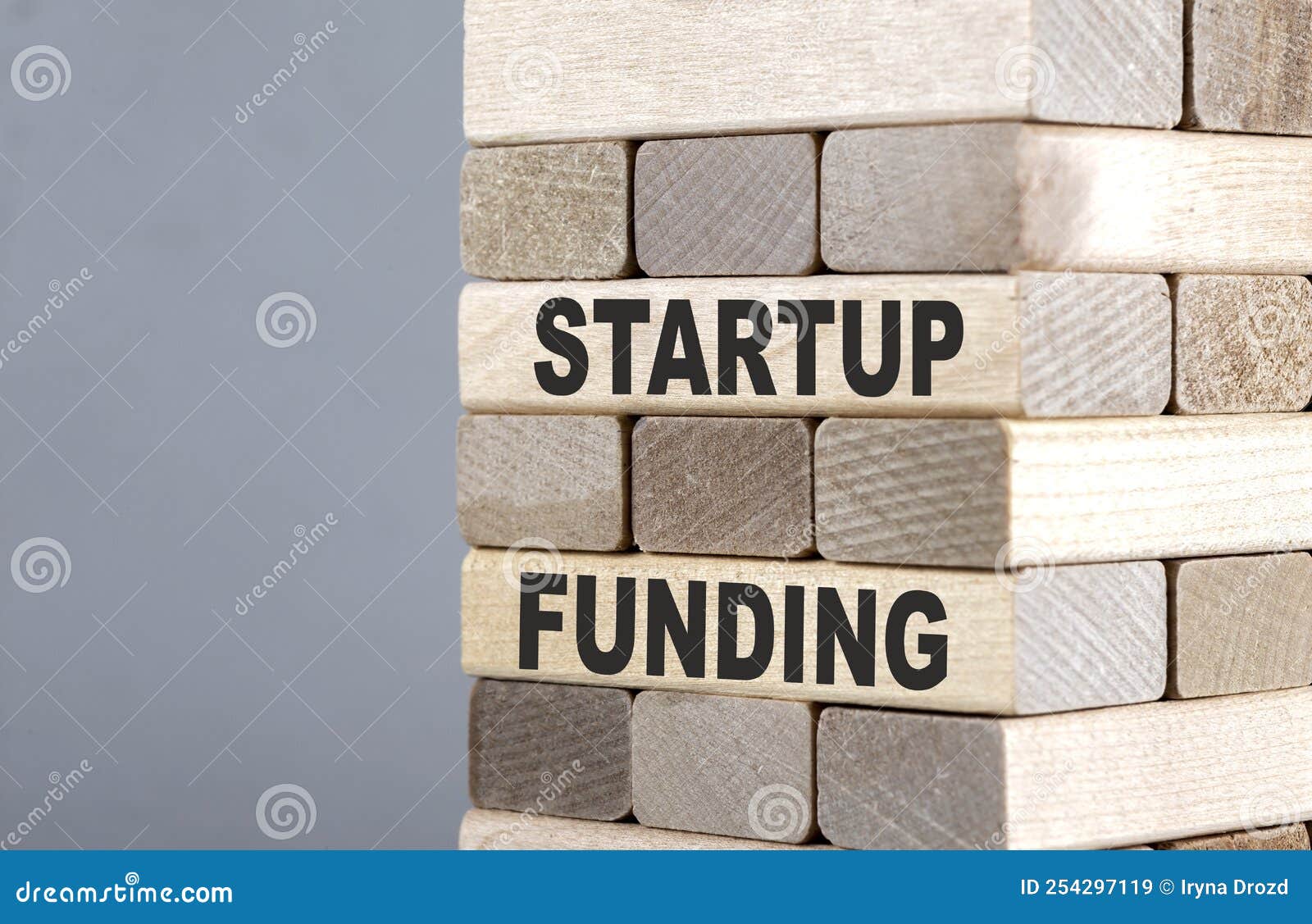 The Text on the Wooden Blocks STARTUP FUNDING Stock Image - Image of ...