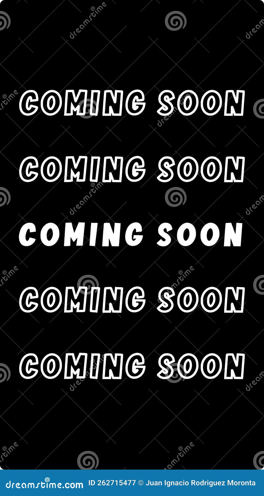 Text with the Word Coming Soon in White on Black Background Stock ...