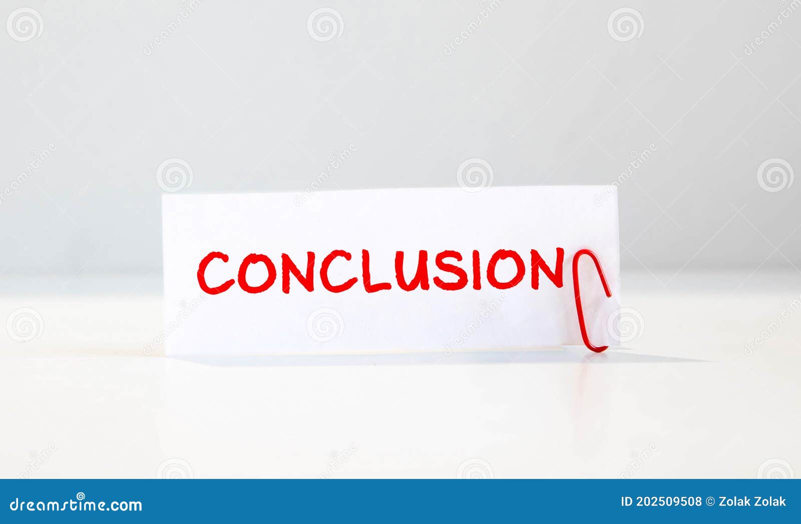 The Word Conclusion Appearing Behind Torn Brown Paper Royalty-Free ...