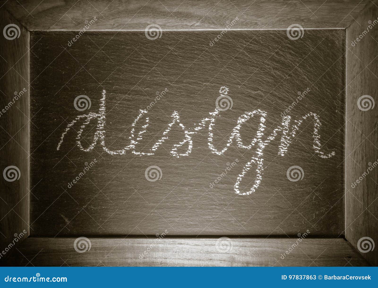 Text Word Design Handwritten on Chalkboard Art Concept Stock Image ...