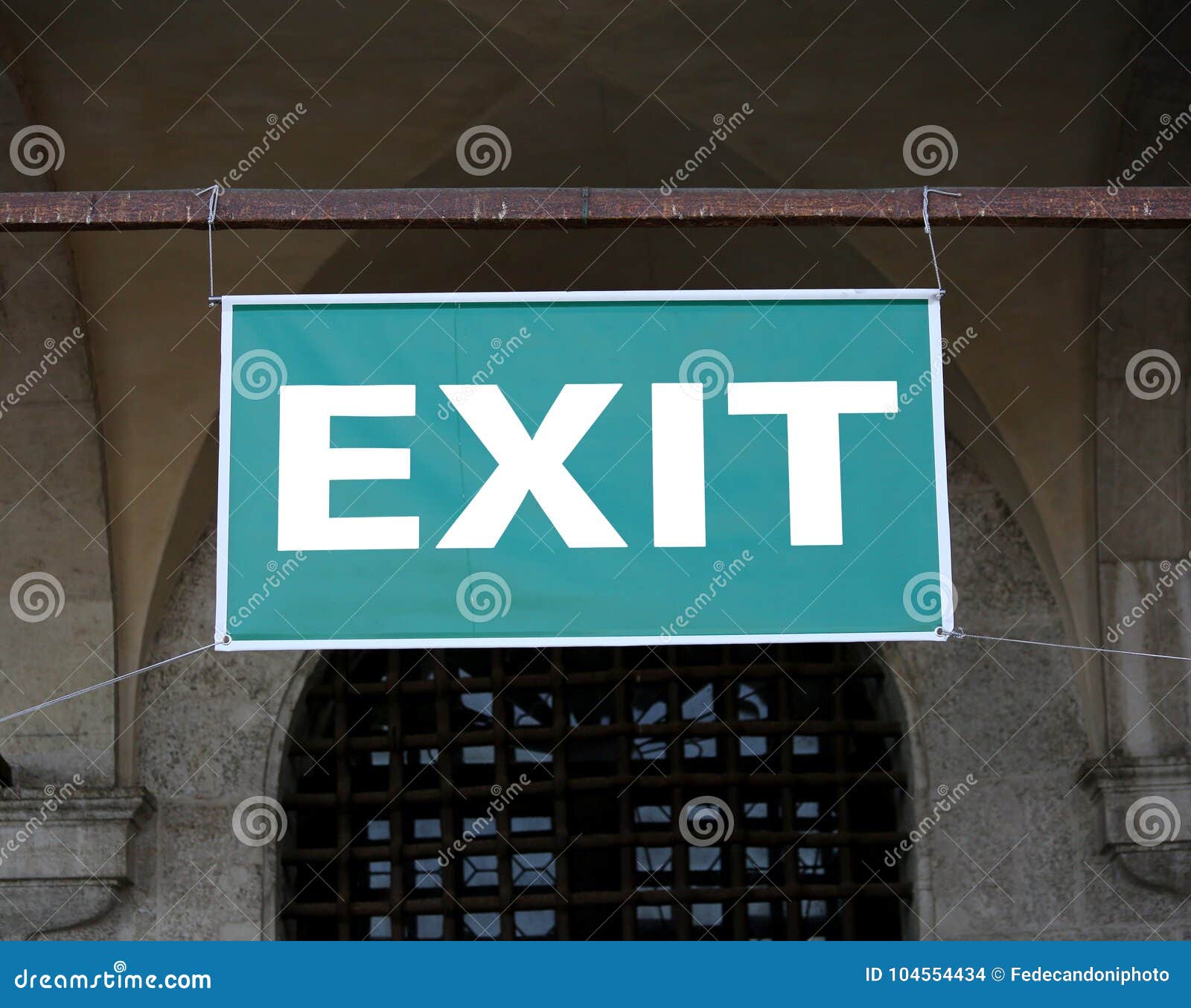 Text with the Word EXIT To Indicate the Emergency Exit Stock Photo ...