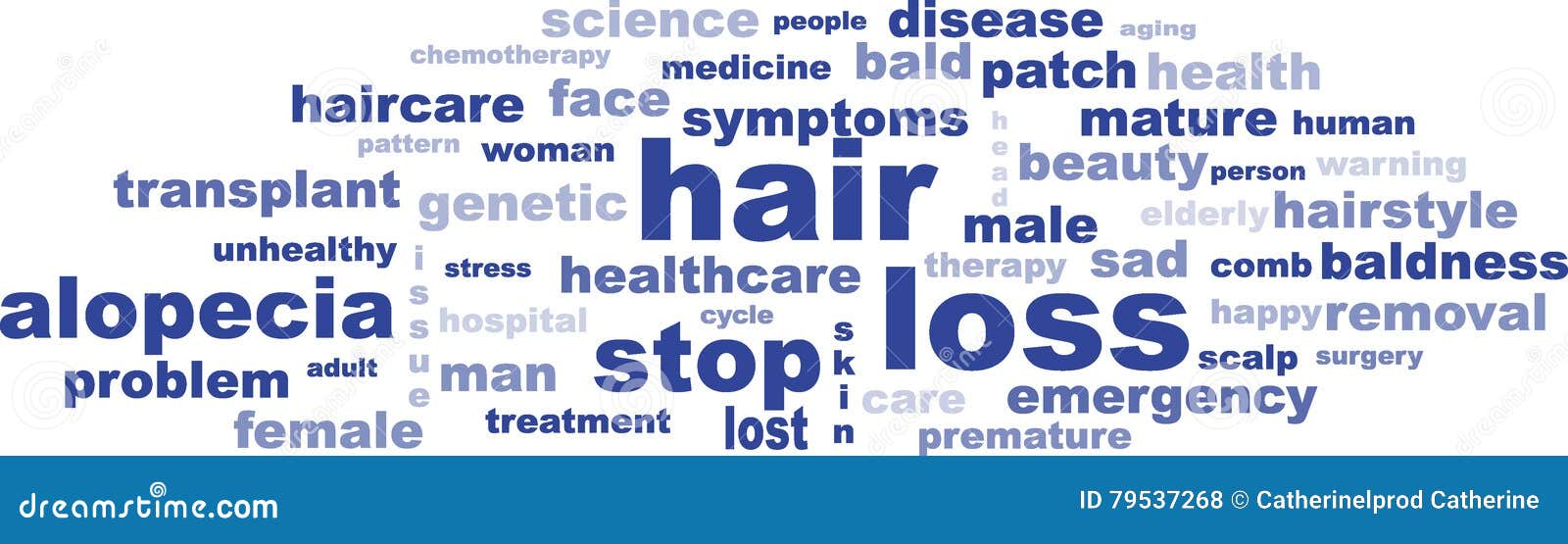 Text of Words Alopecia Baldness Hair Loss Stock Vector - Illustration ...