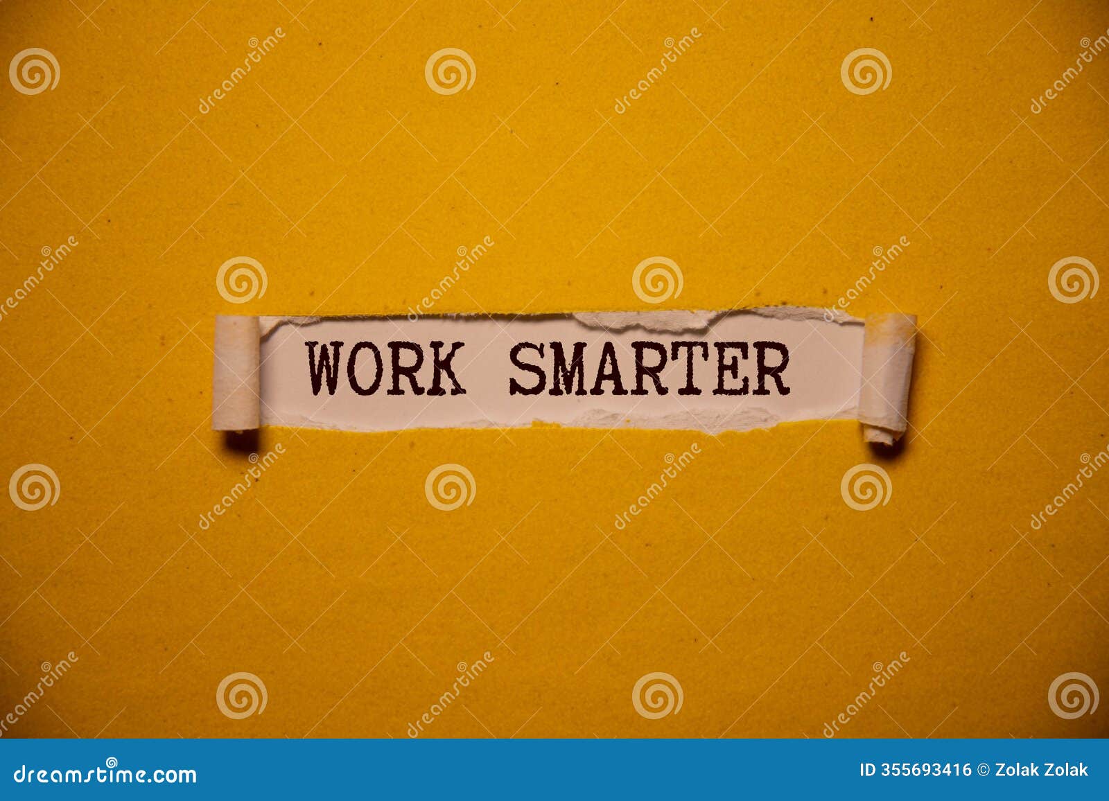Text Work Smarter on a Pink Sticker Lying on a Keyboard on a Blue ...