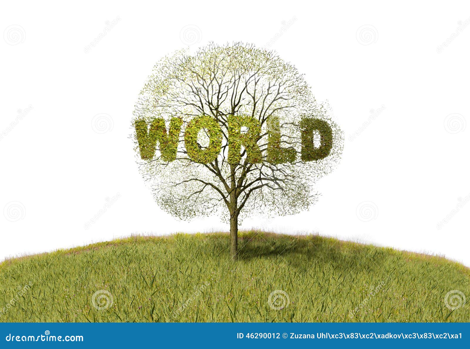 Text world tree stock illustration. Illustration of isolated - 46290012