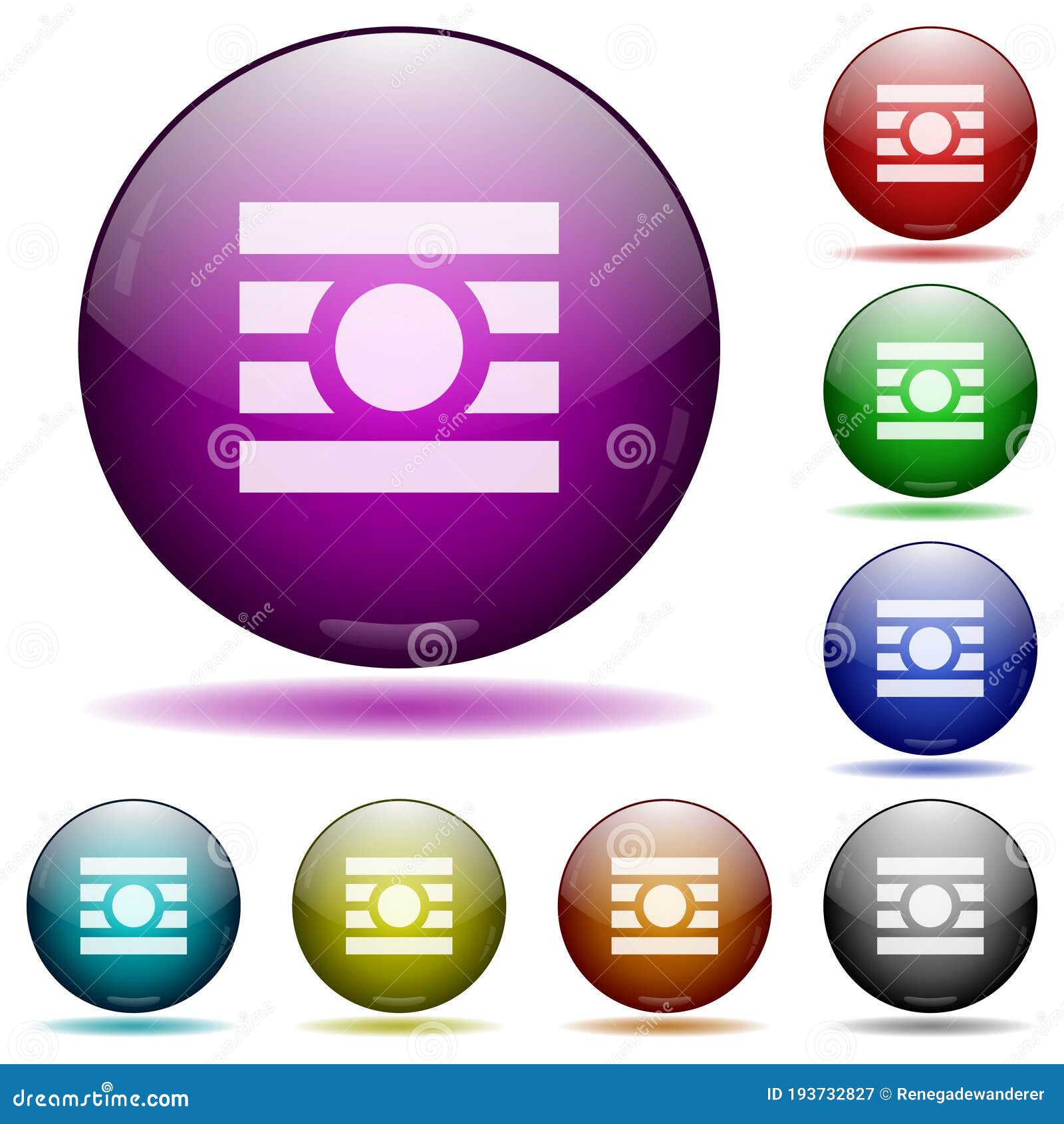 Text Wrap Around Objects Icon in Glass Sphere Buttons Stock ...