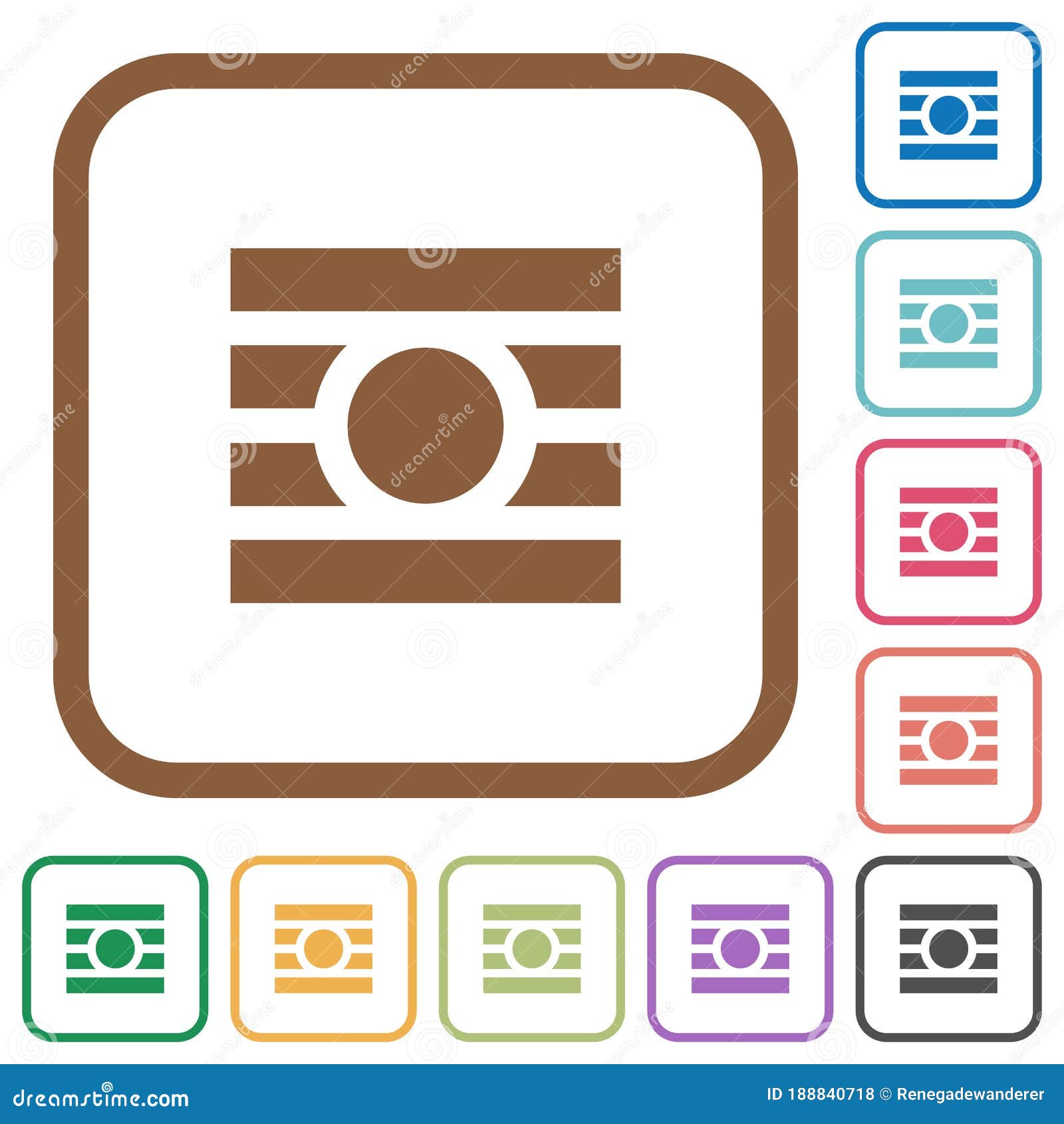 Text Wrap Around Objects Simple Icons Stock Vector - Illustration of ...