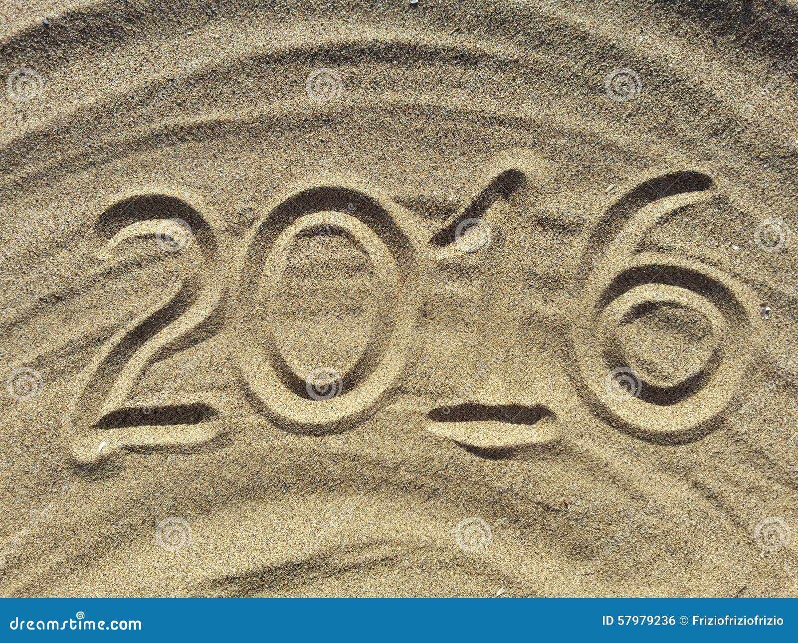2016 Text Write on the Sand Stock Photo - Image of calendar, beach ...