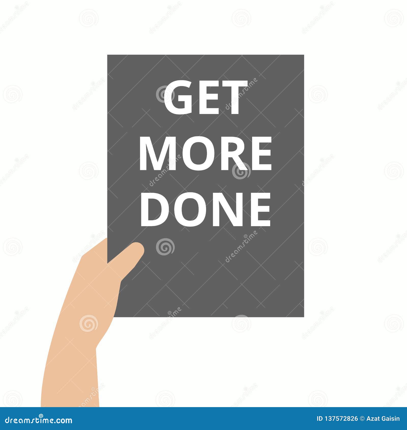 Text writing Get More Done stock illustration. Illustration of board ...