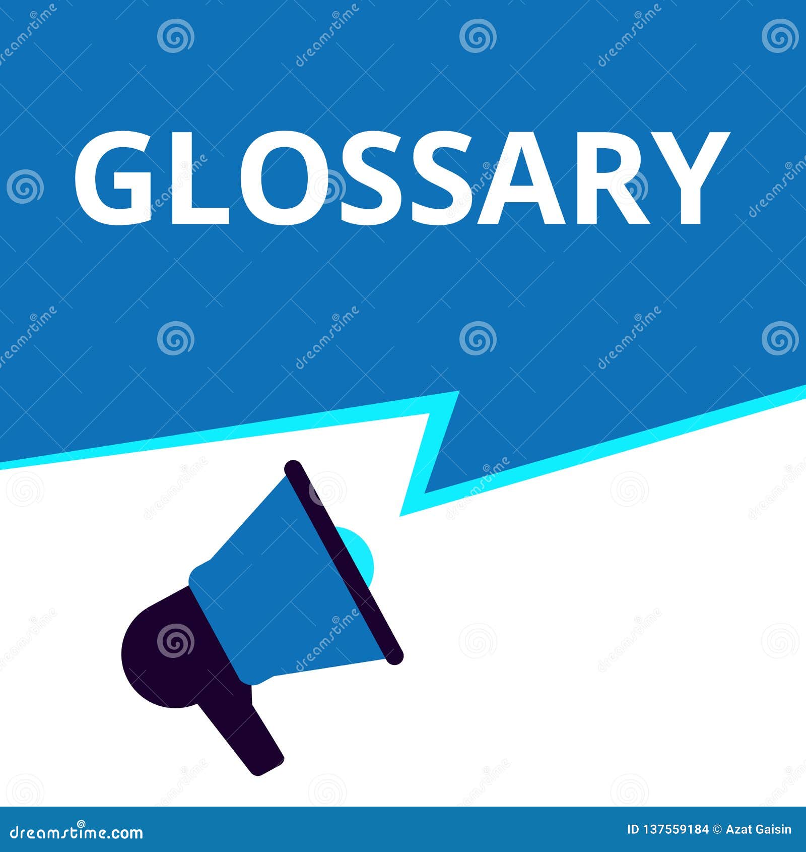 Text writing Glossary stock illustration. Illustration of college ...