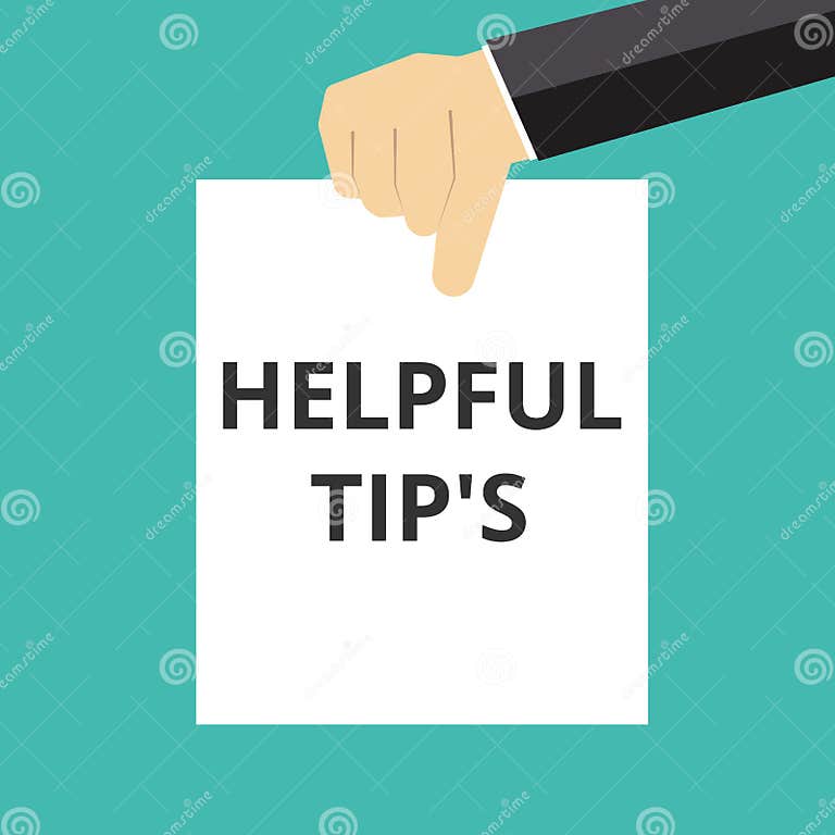Text Writing Helpful Tip S is Stock Illustration - Illustration of ...