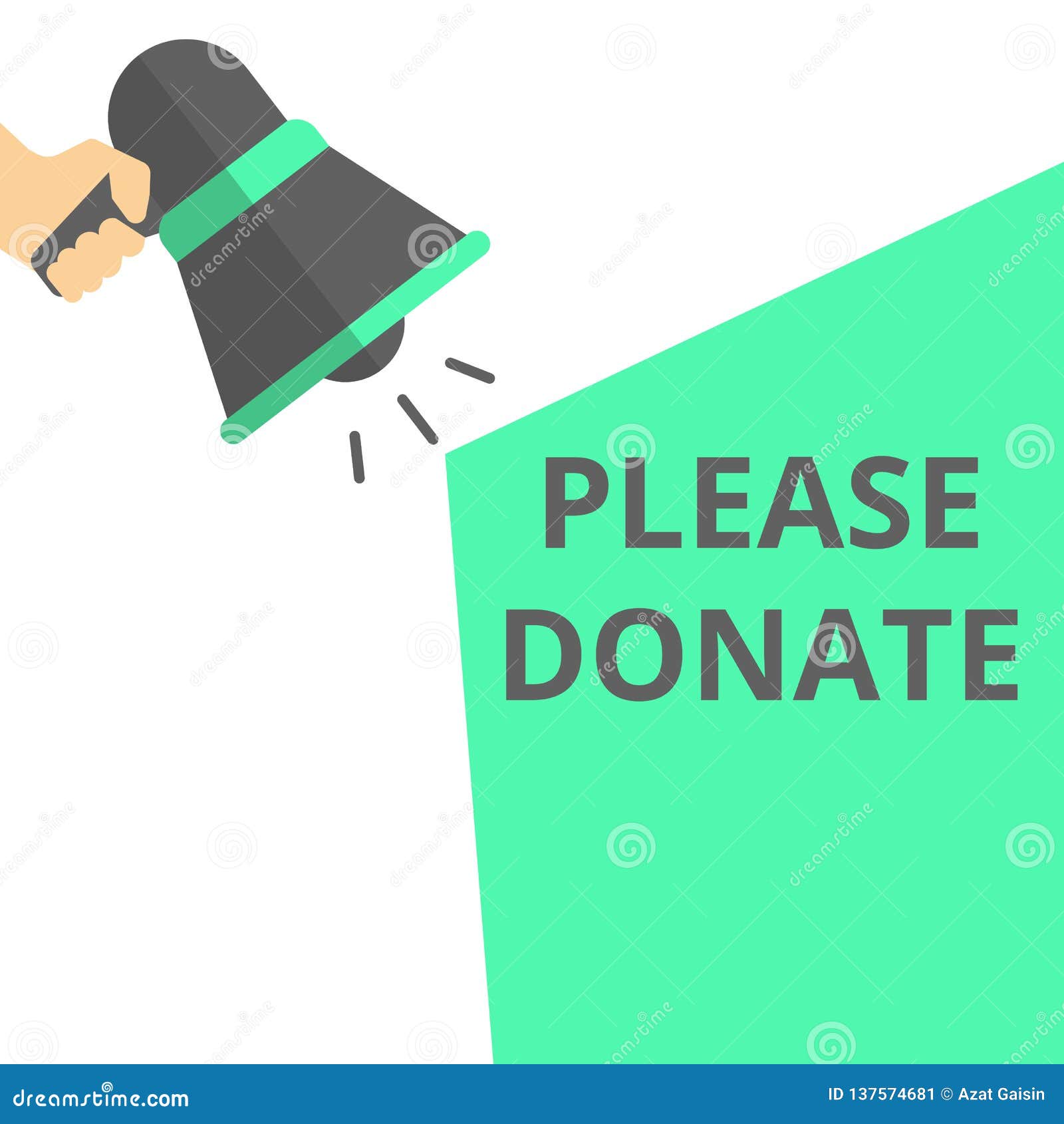 Text writing Please Donate stock illustration. Illustration of relief ...