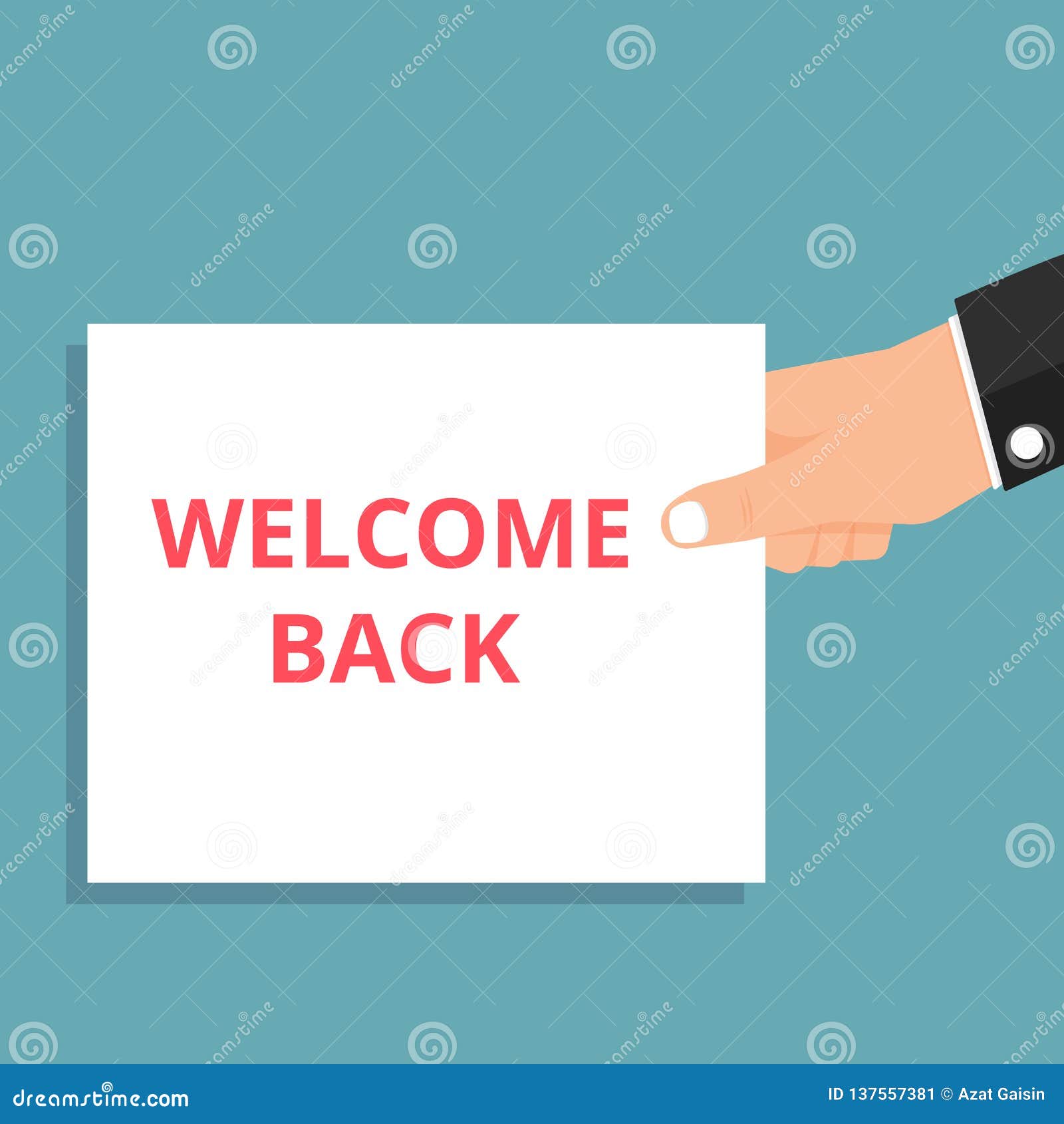Text writing Welcome Back stock illustration. Illustration of banner ...