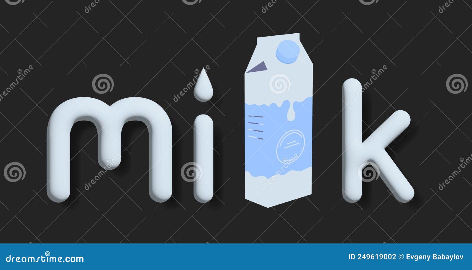 Text Written with Milk, Splashes and Drops. Stylish Design for a Brand ...