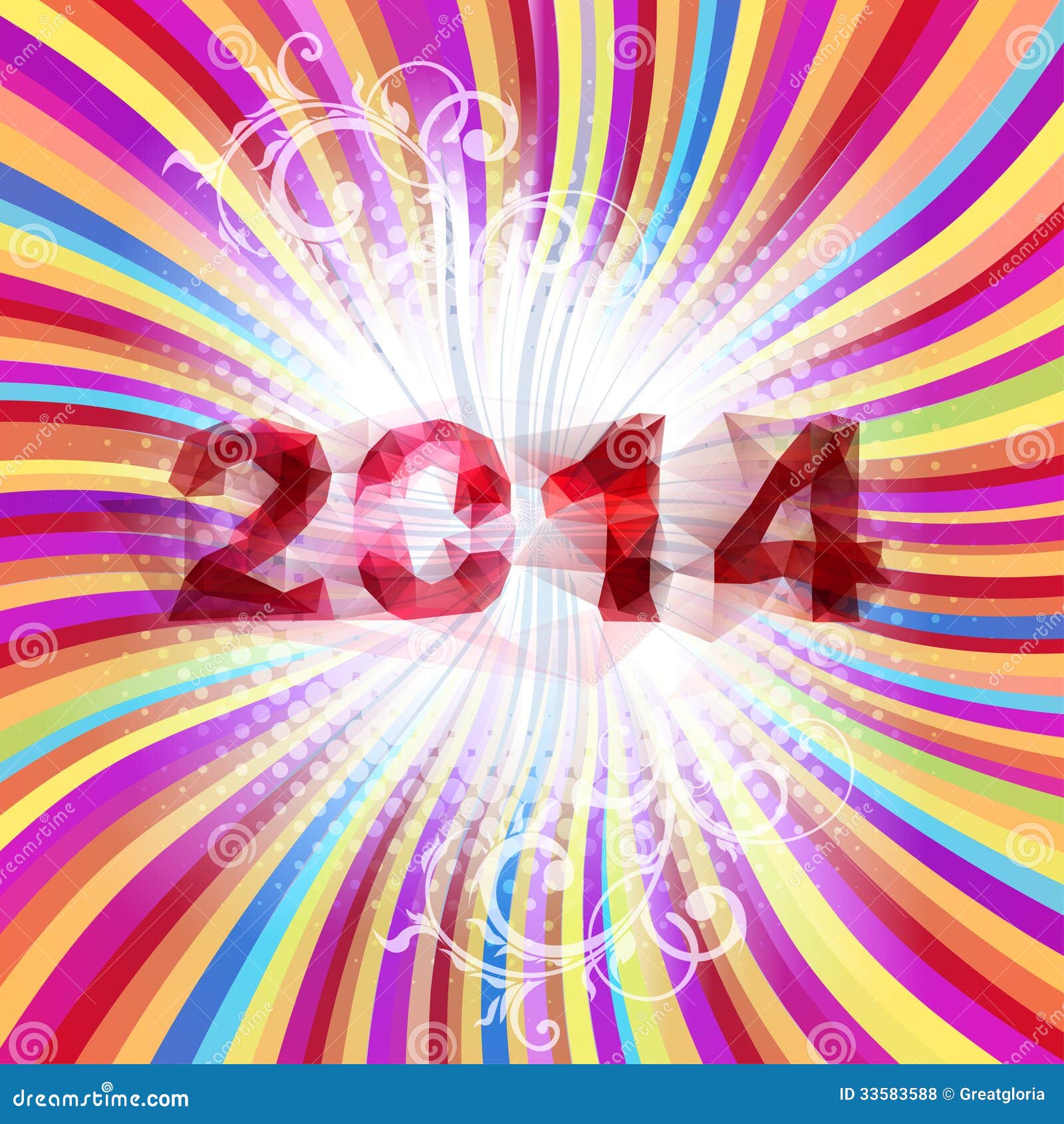 Text 2014 year stock vector. Illustration of number, color - 33583588