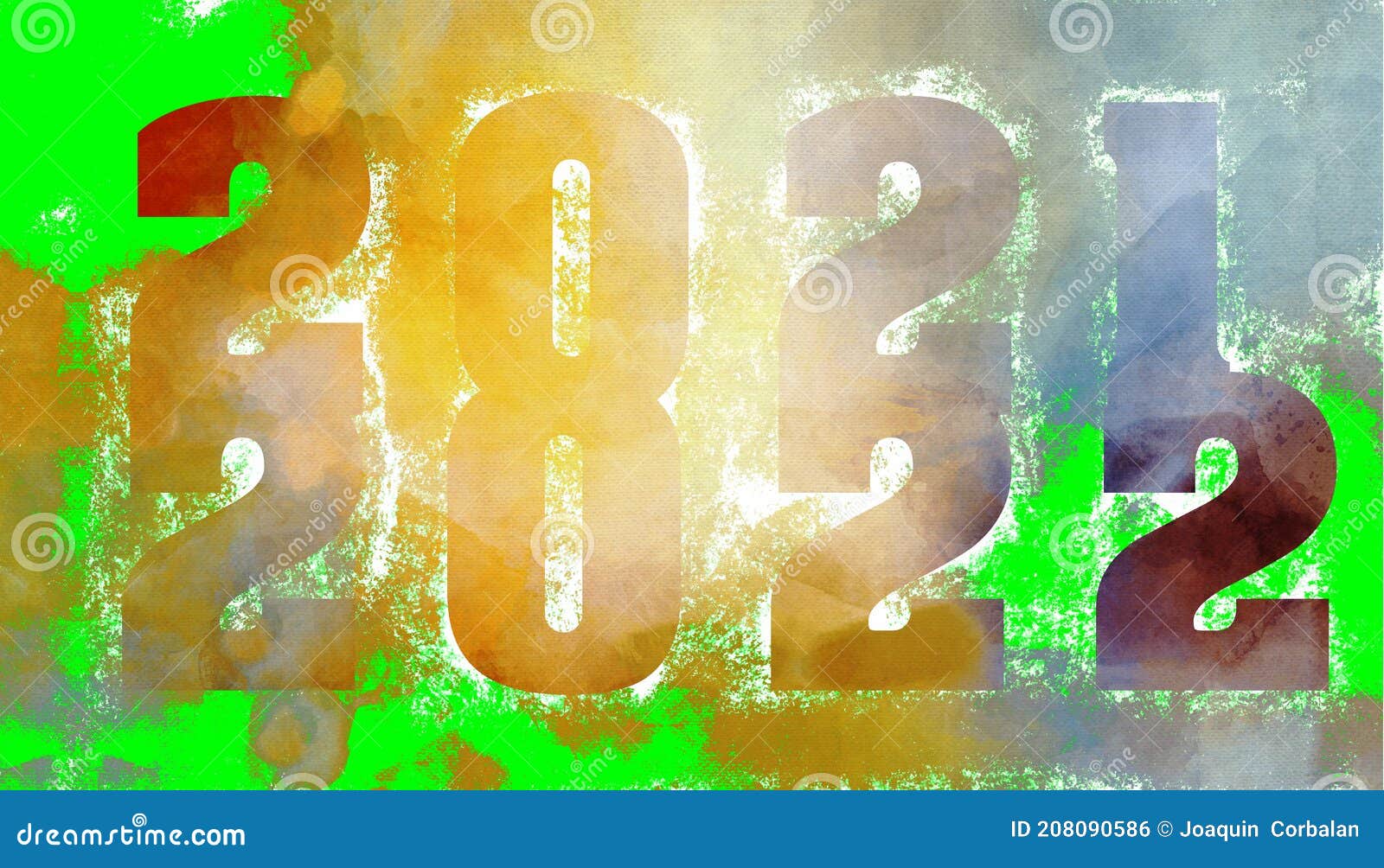 Text Year 2021 To 2022 in Big Letters on Abstract Background Stock ...