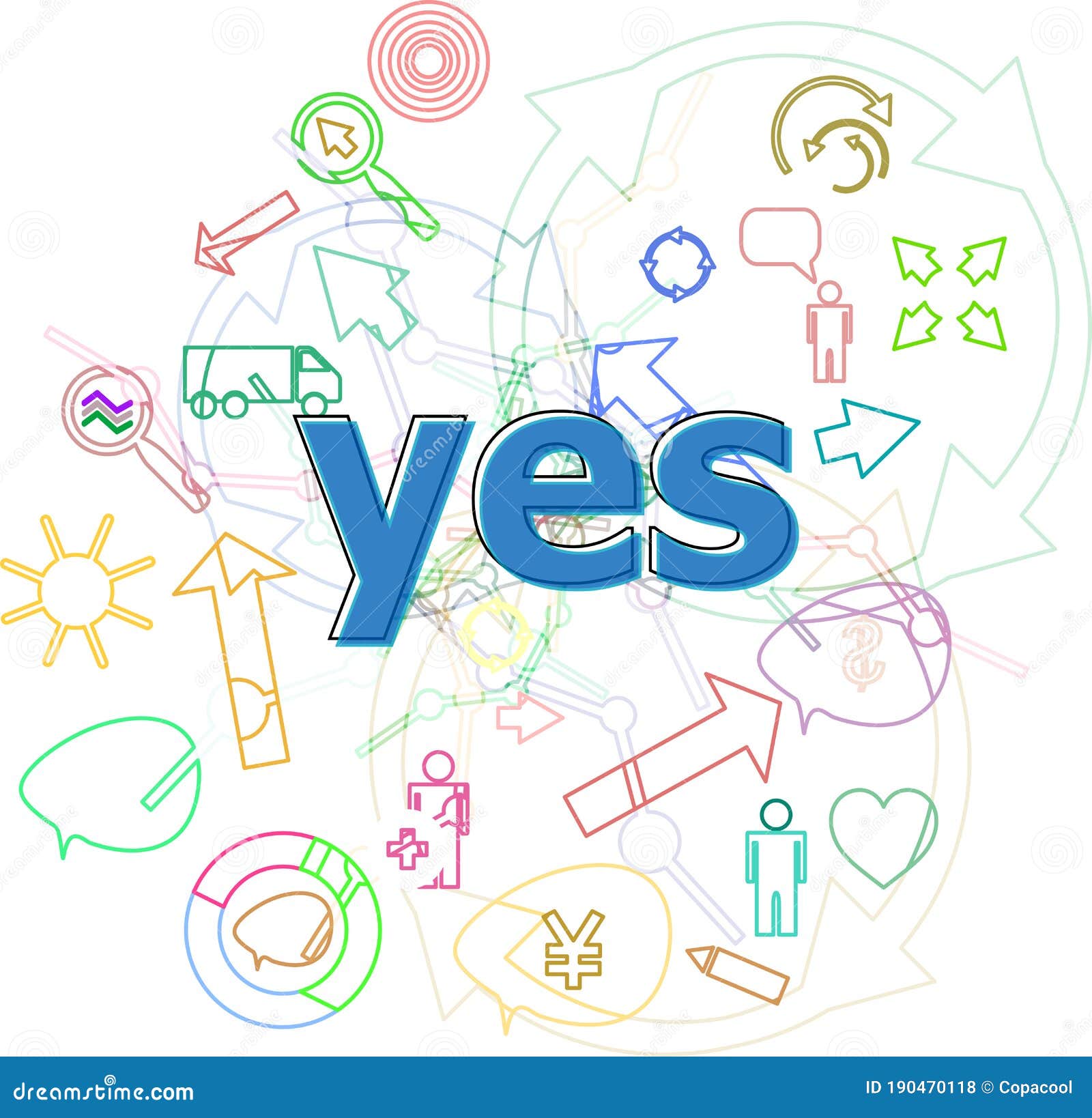 Text Yes. Education Concept Stock Illustration - Illustration of ...