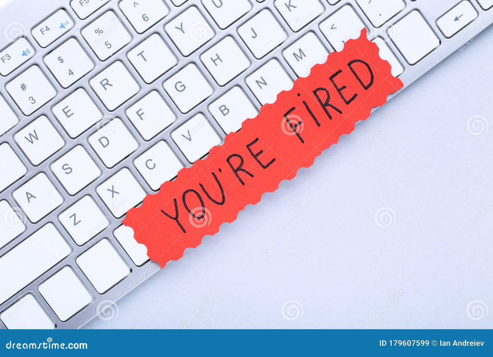 Text You are Fired on Paper Stock Image - Image of career, jobless ...