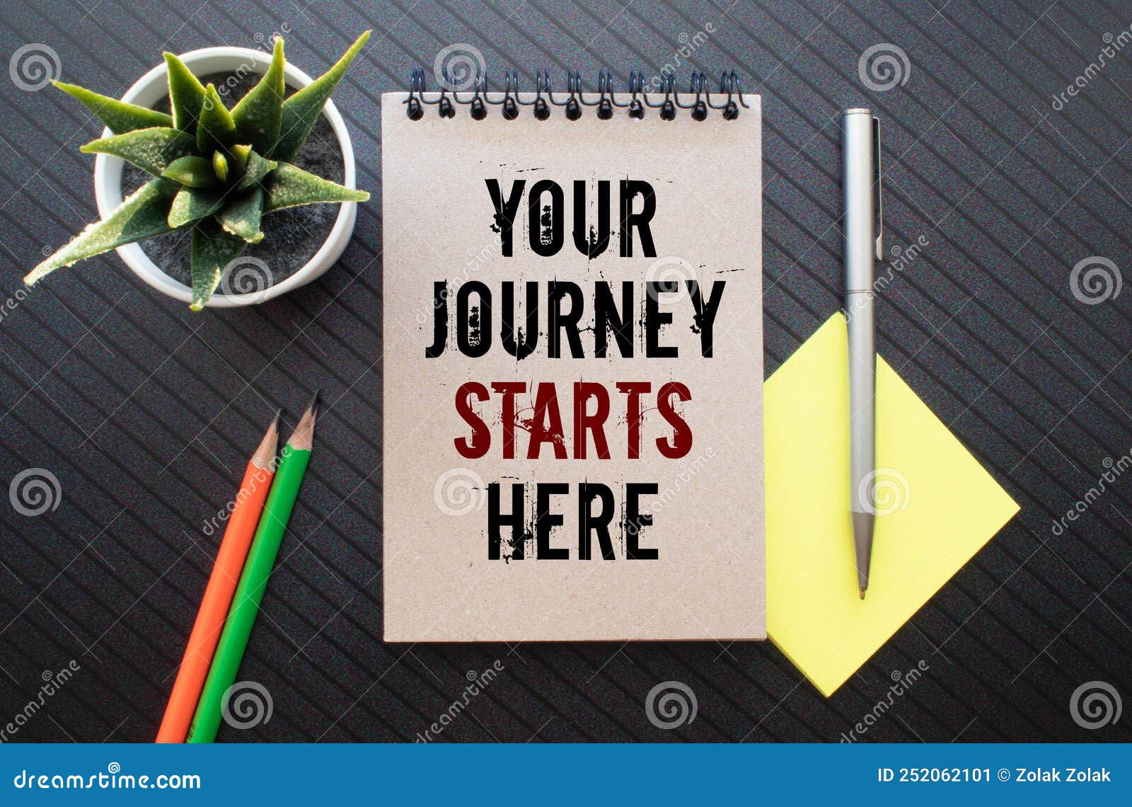 Your Journey Starts Here, Text Your Journey Starts Here on Noteboock ... Your Journey Starts Here, Text Your Journey Starts Here on Noteboock ...