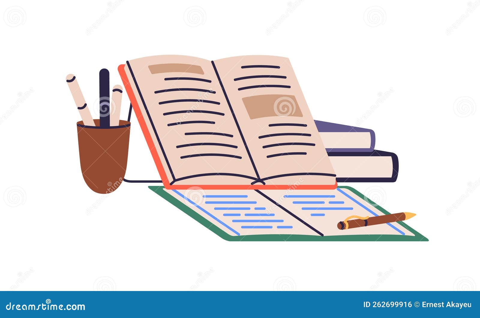 Textbook, Exercise Book and Pen Composition. Grammar and Language ...