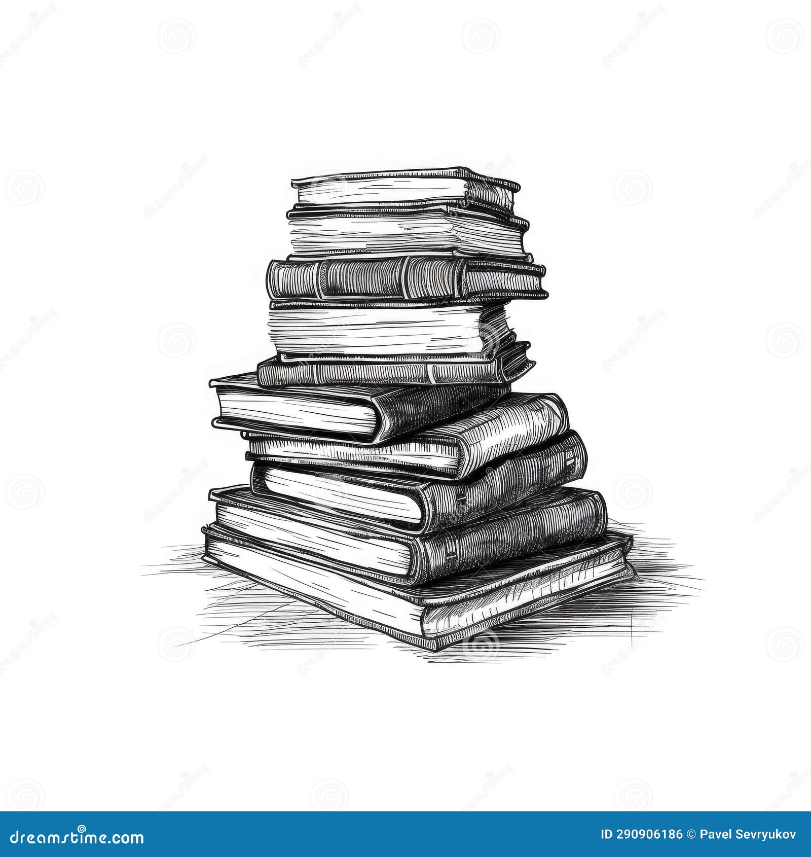 Textbook Stack of Books Ai Generated Stock Illustration - Illustration ...