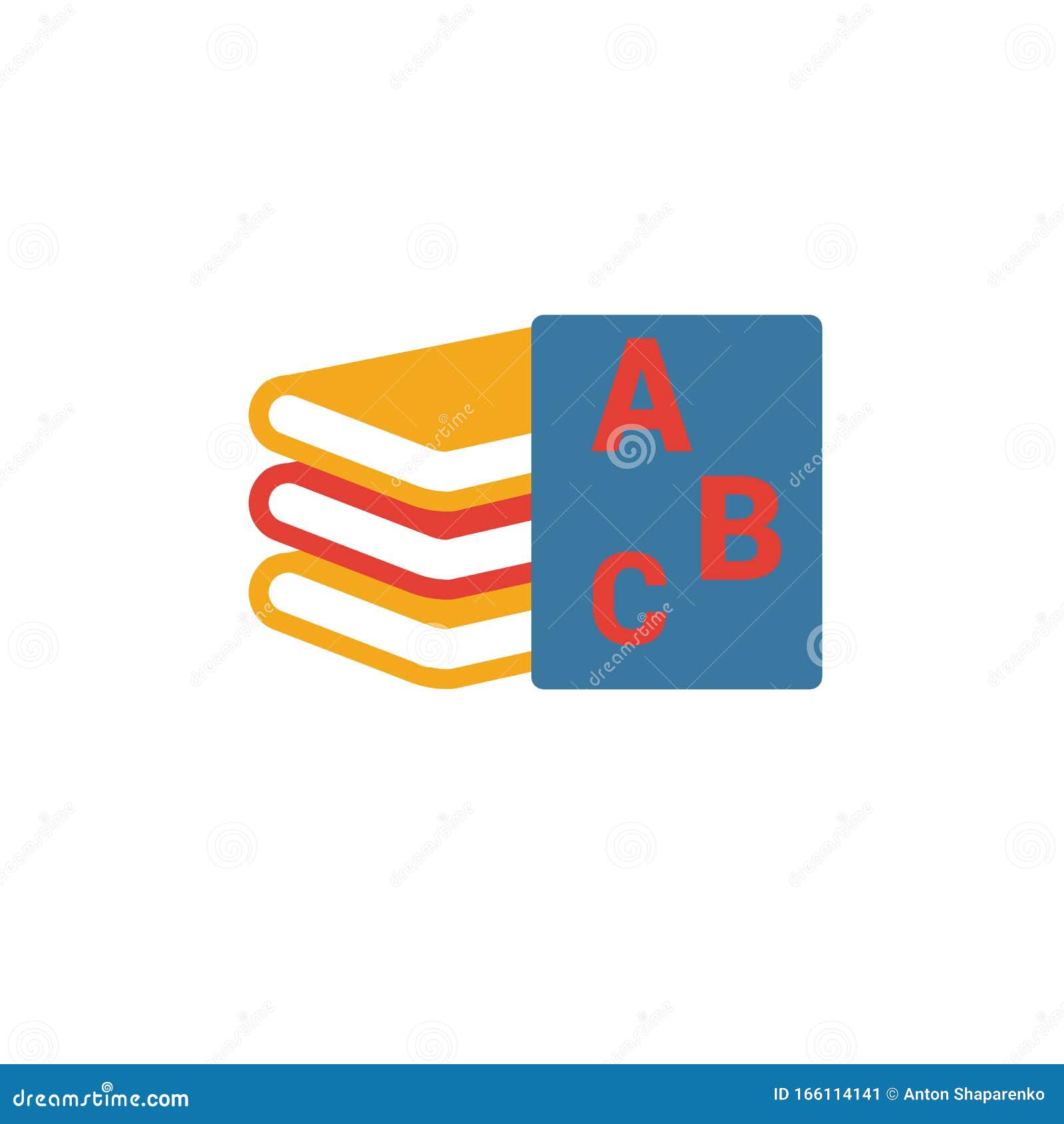 Textbooks Icon. Simple Element from School Icons Collection Stock ...