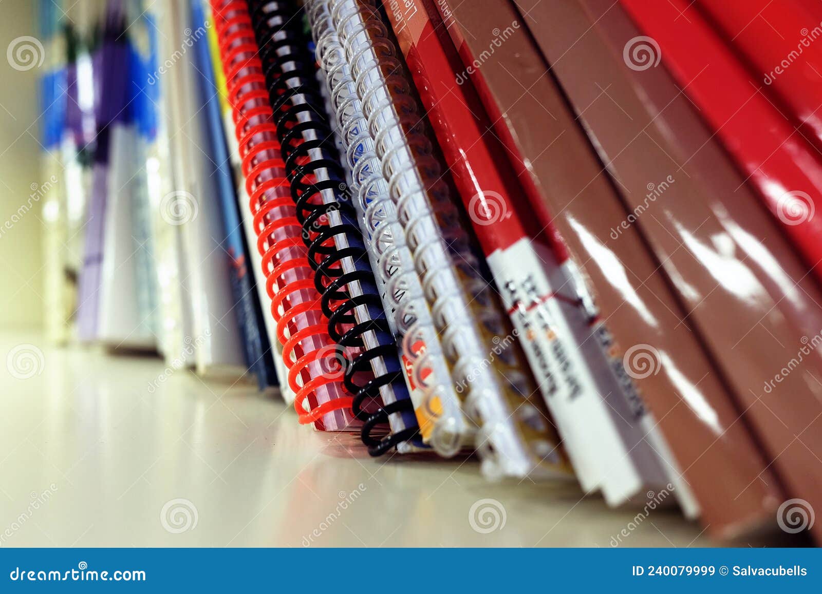 Textbooks and Notebooks at School Stock Image - Image of information ...