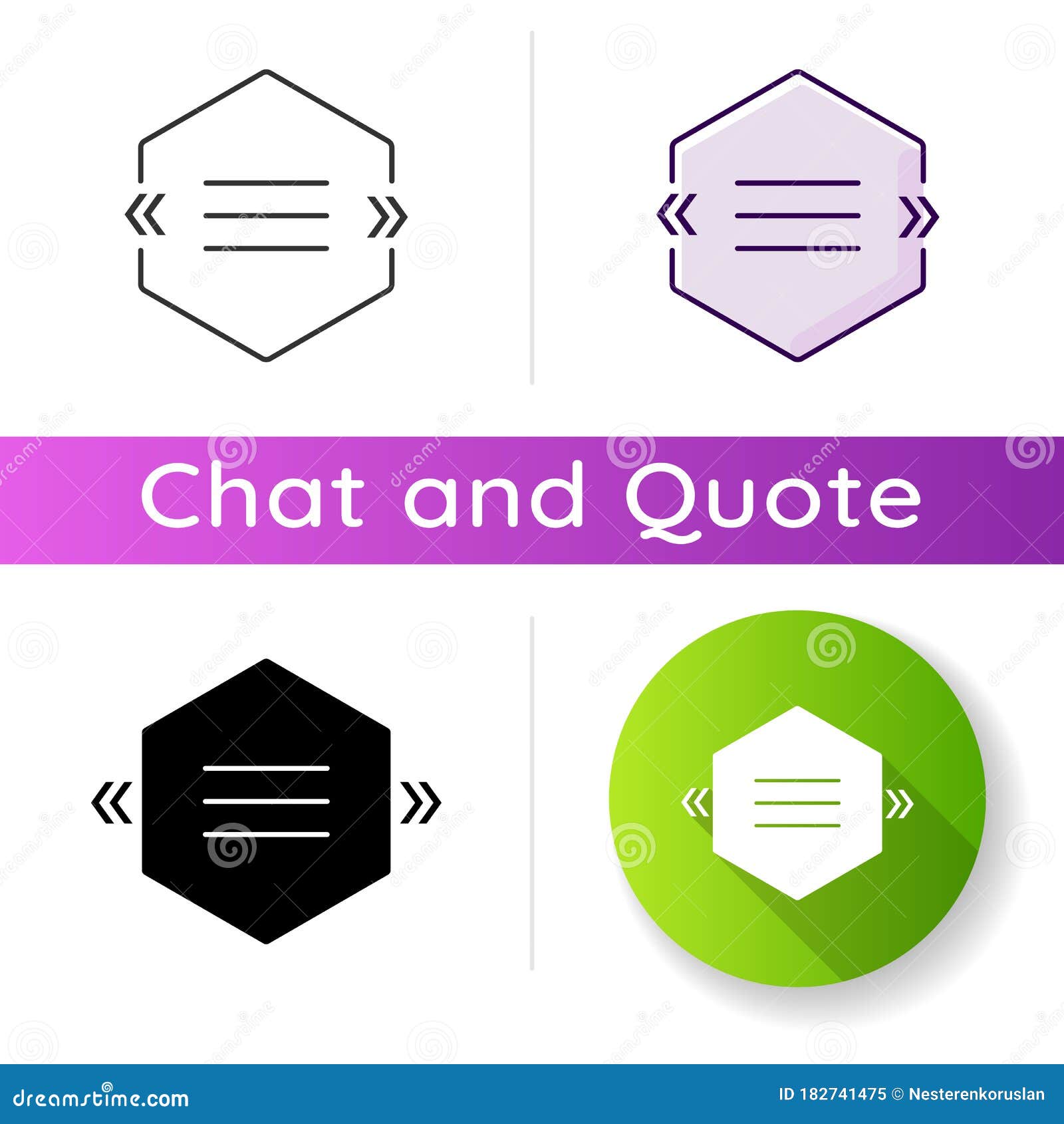 Textbox with Angle Quotes Icon Stock Vector - Illustration of pack ...