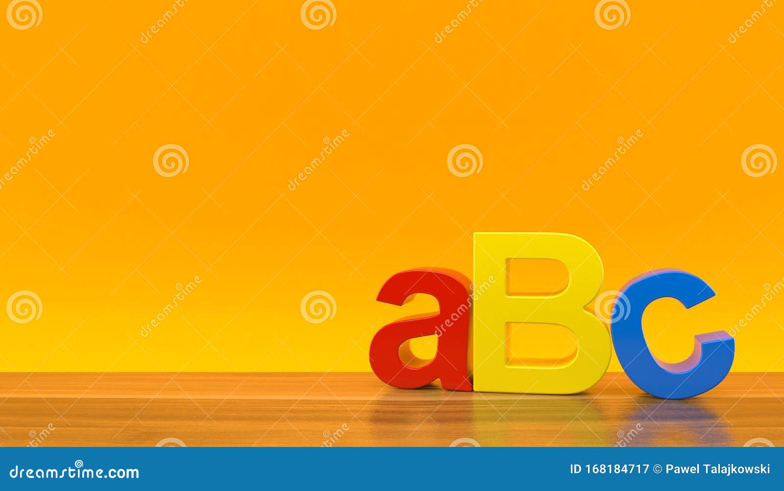 Texte ABC Sur Le Fond Orange Illustration Stock - Illustration du ...