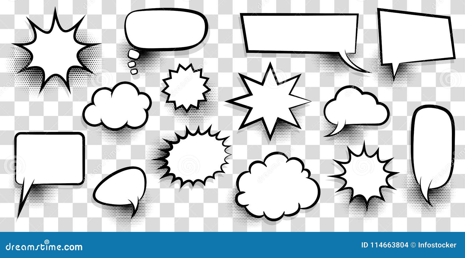 Texte Comique De Grande D'ensemble Bulle Vide De La Parole Illustration ...