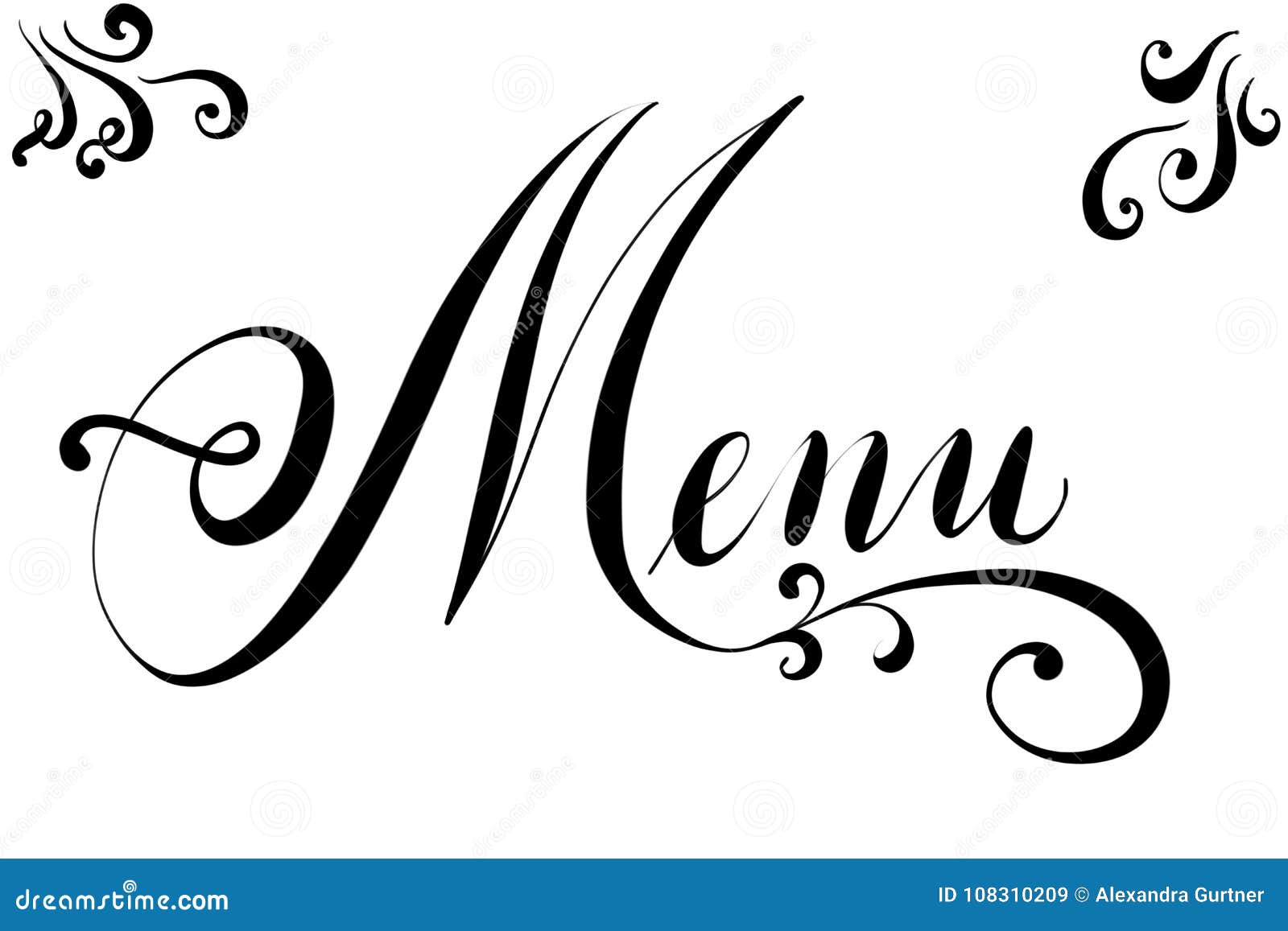 Texte De Handlettered Pour La Carte De Menu Dans Les Restaurants ...