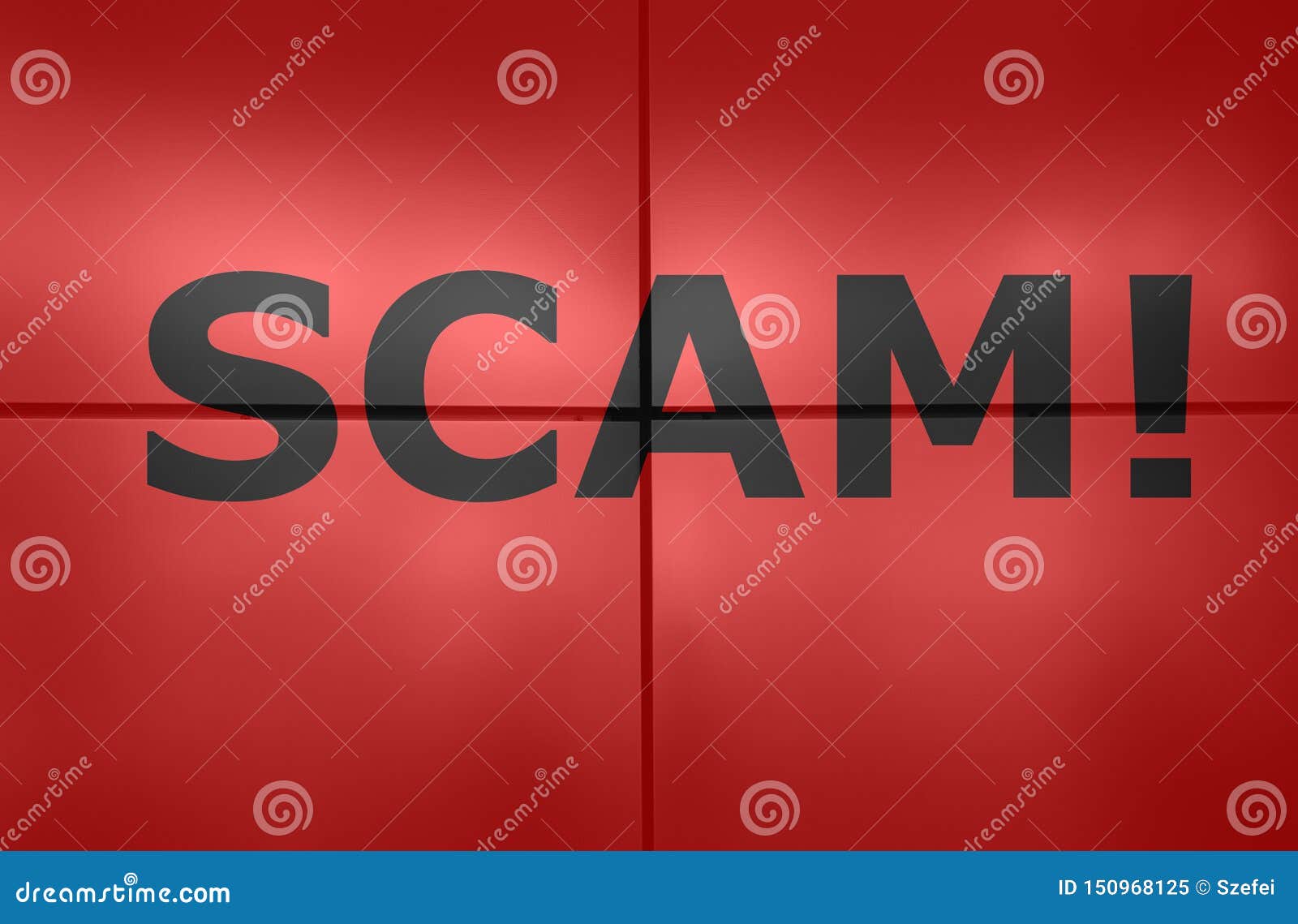 Texte de Scam sur le rouge image stock. Image du crime - 150968125