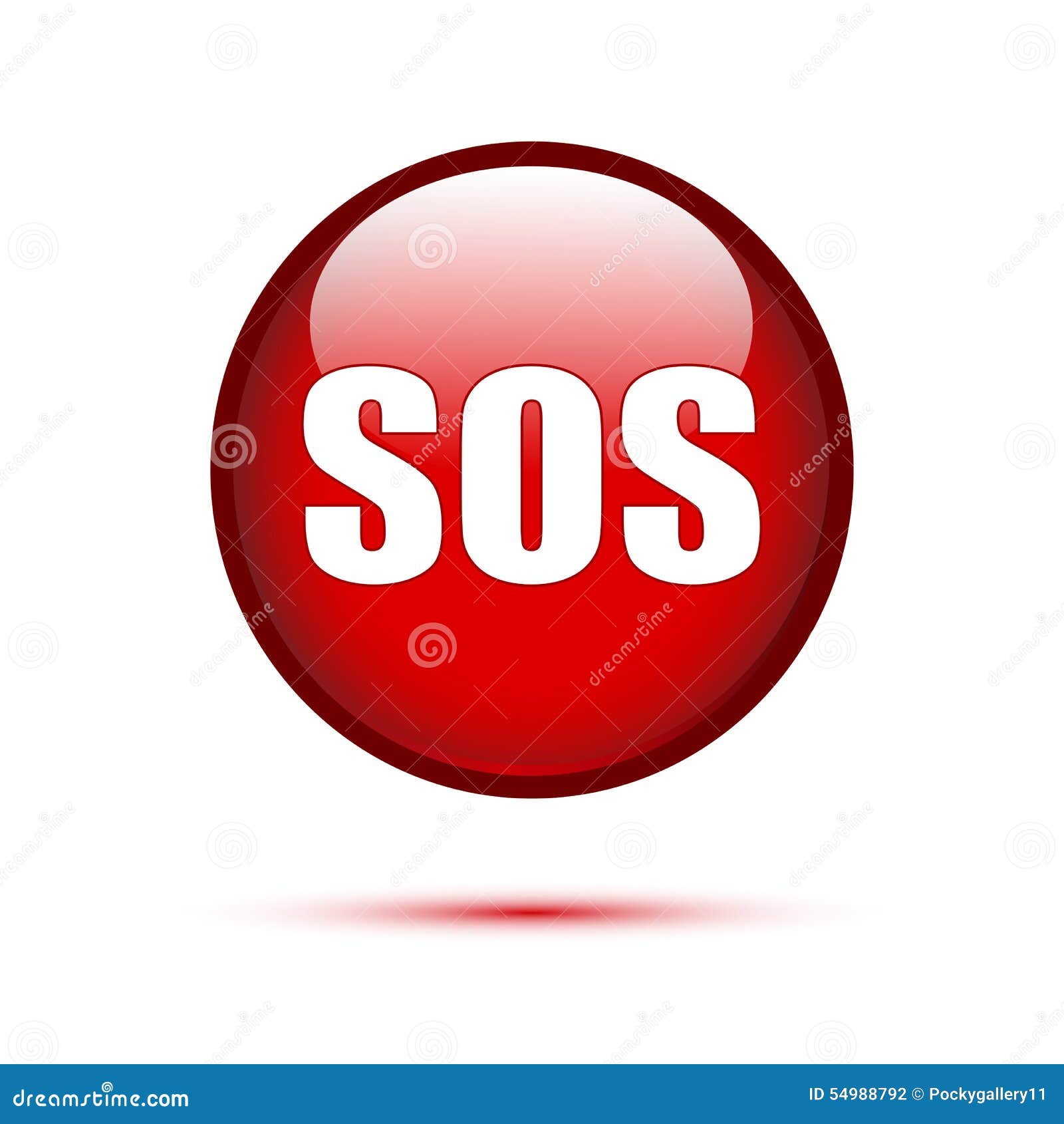Texte De SOS Sur Le Bouton Rouge Illustration de Vecteur - Illustration ...