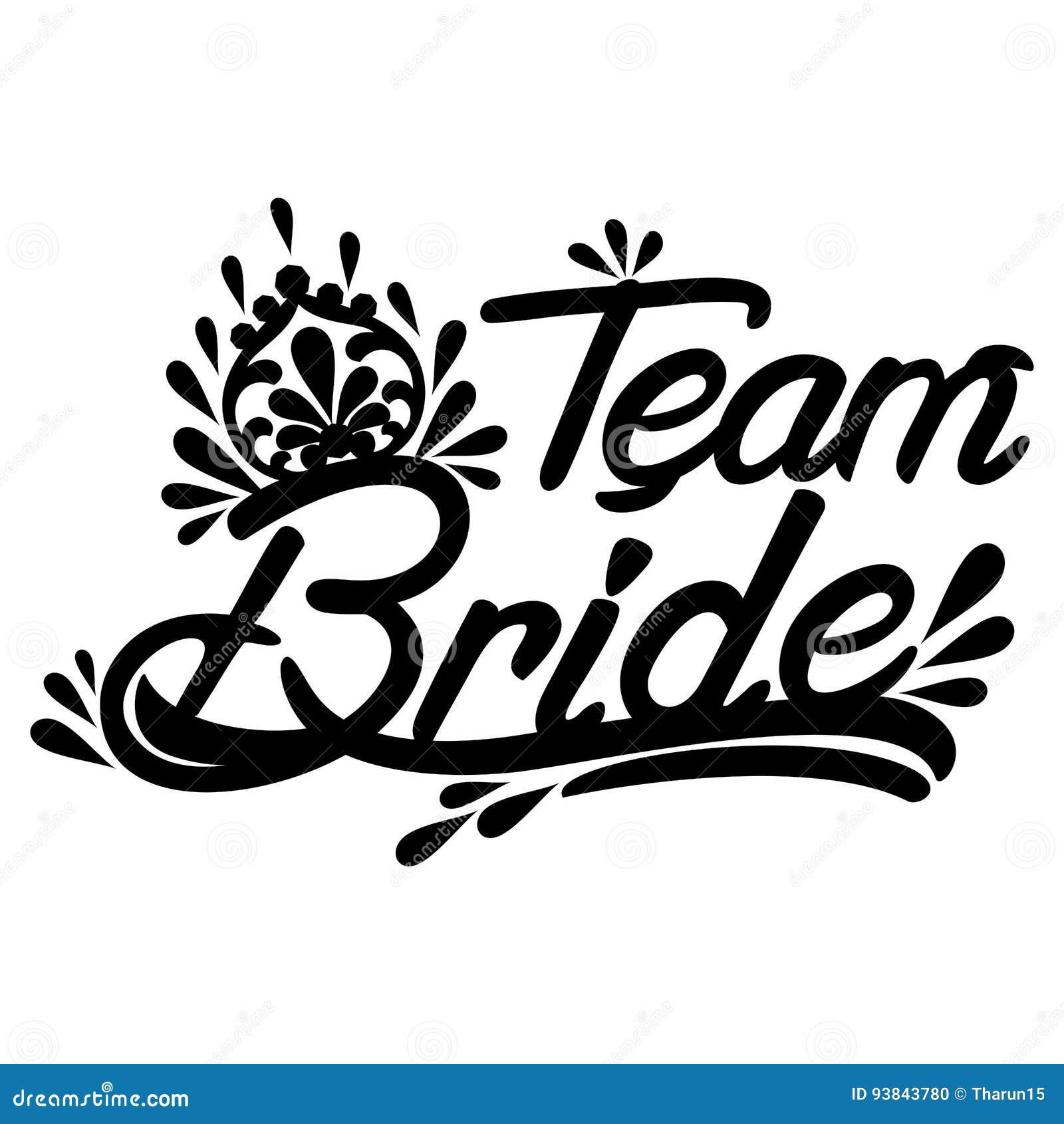 Texte De Team Bride Dans Le Noir Illustration Stock - Illustration du ...