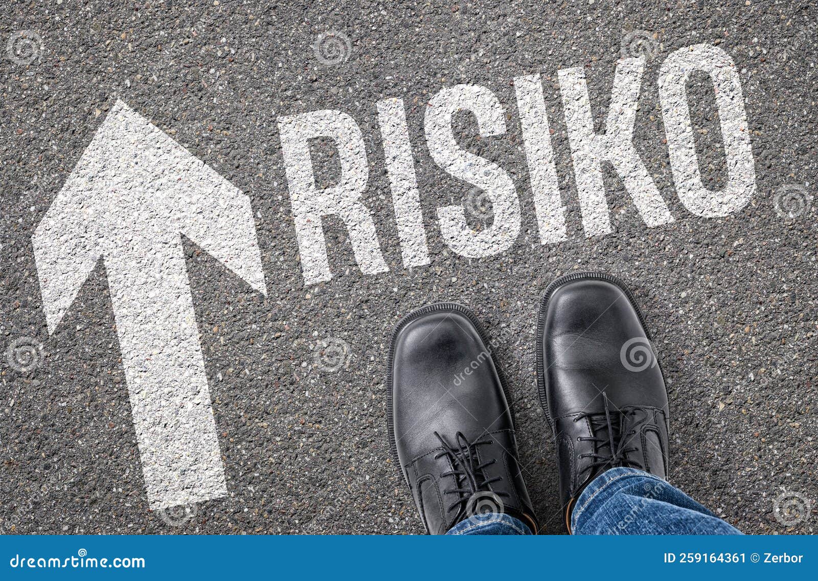 Texte Sur Le Risque Plancher En Allemand Risiko Image stock - Image of ...