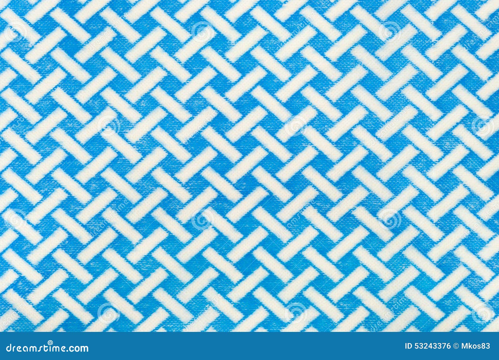 Textiel Met Blauw En Wit Patroon Stock Foto - Image of zijde, pluizig ...