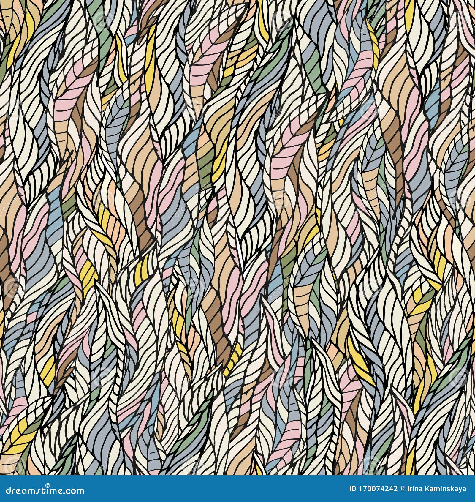 Textile Abstract Pattern of Multicolor Weaves and Waves. Fantastic ...