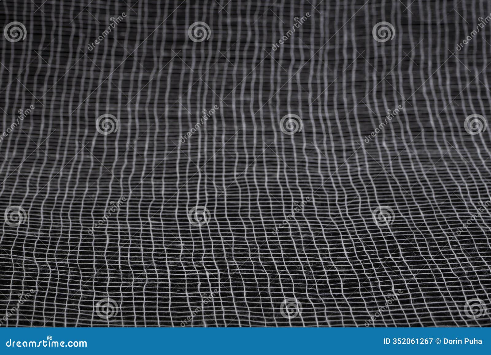 Textile Bandage Fabric Side View Close Up on Black Background, Abstract ...