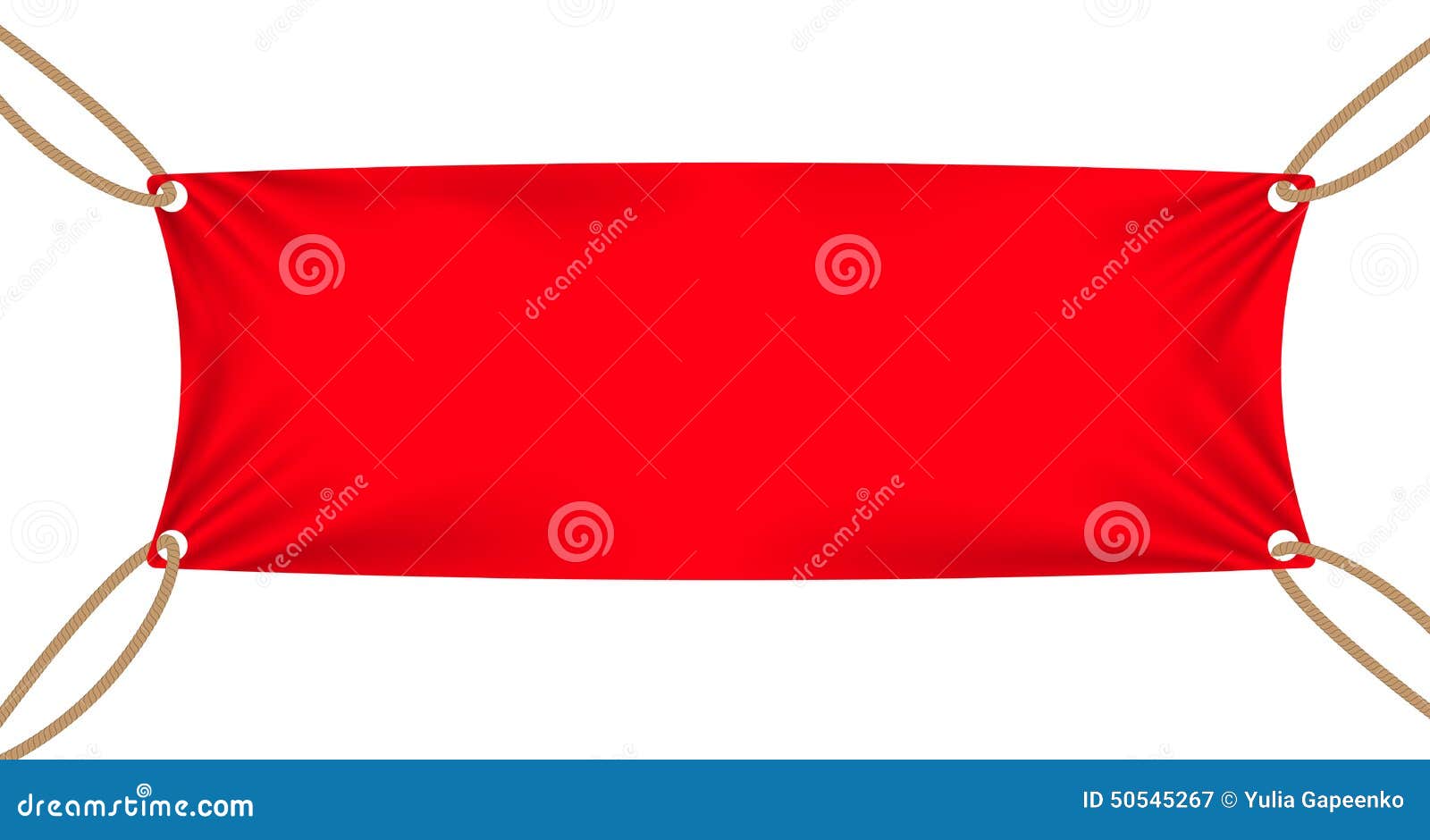 Textile Banners with Copy Space Suspended by Ropes Stock Vector ...