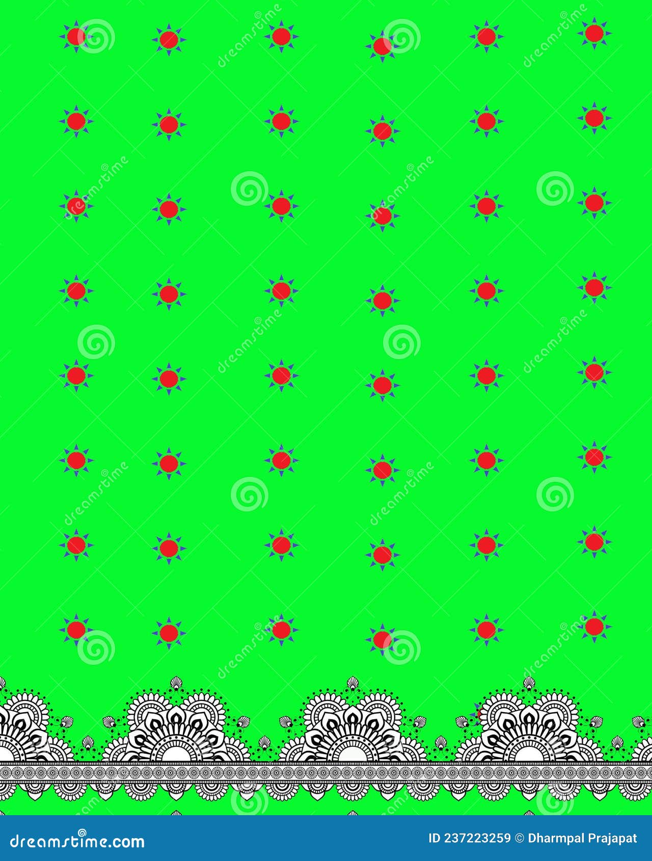 Textile Border Design,cloth Design Borderprint Stock Illustration ...