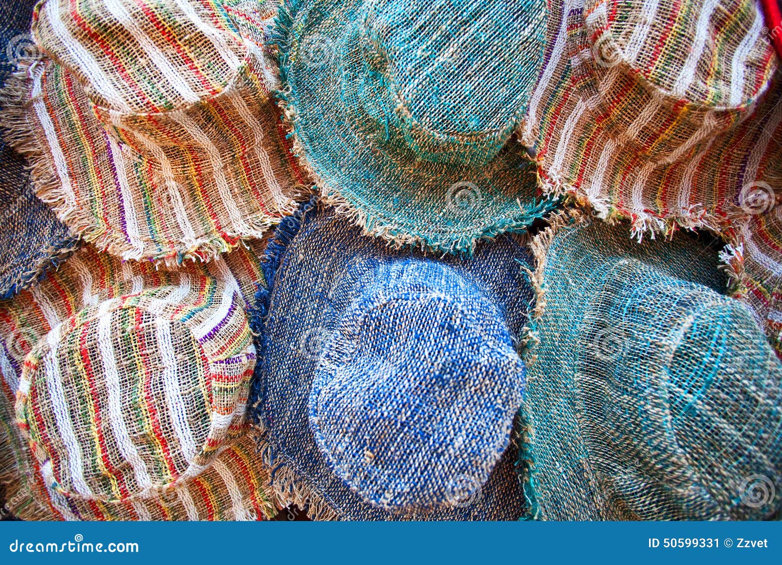 Textile caps stock image. Image of cotton, multicolor - 50599331