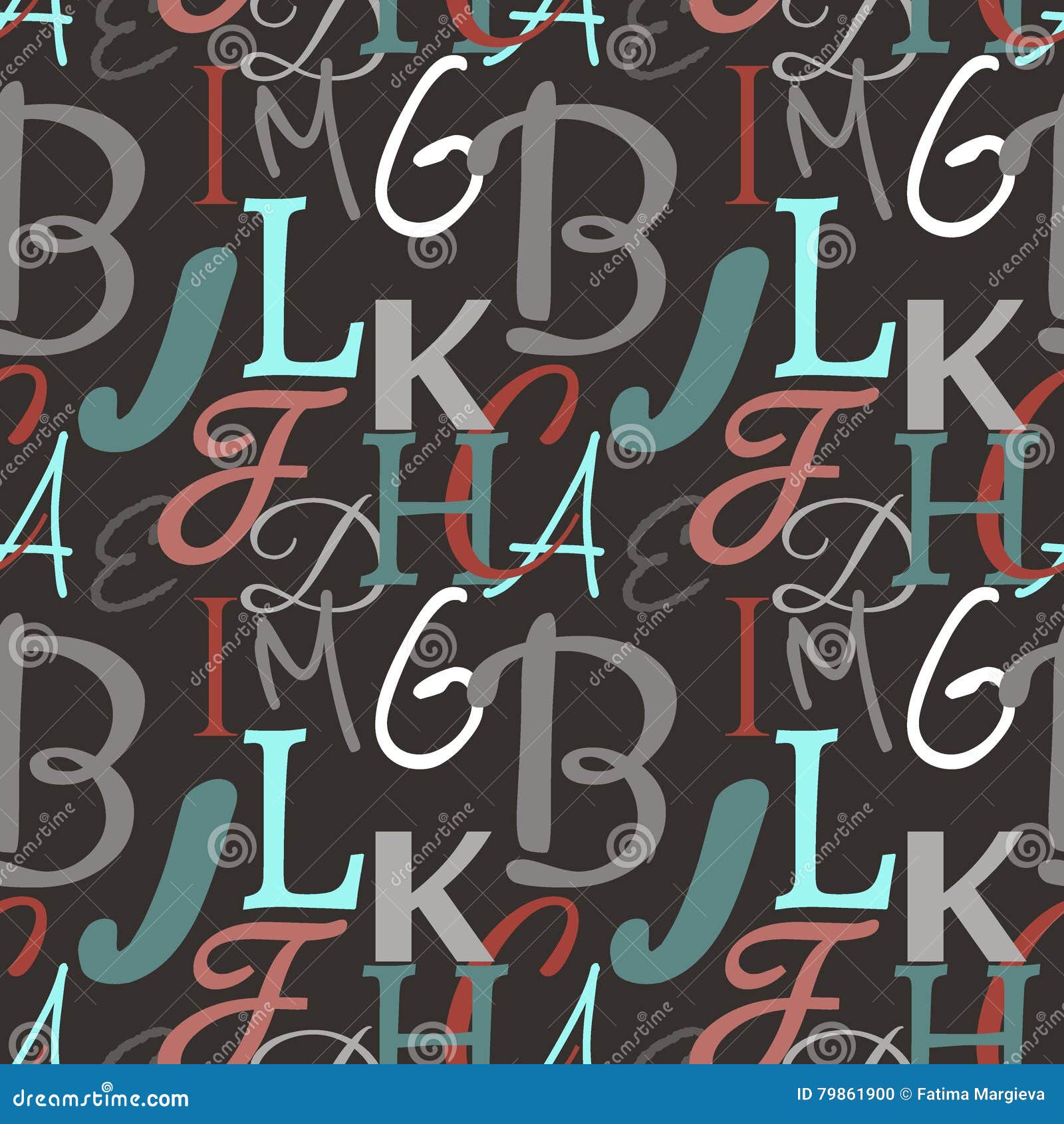 Textile Design, Wallpaper, Multicolored Letters Stock Vector ...