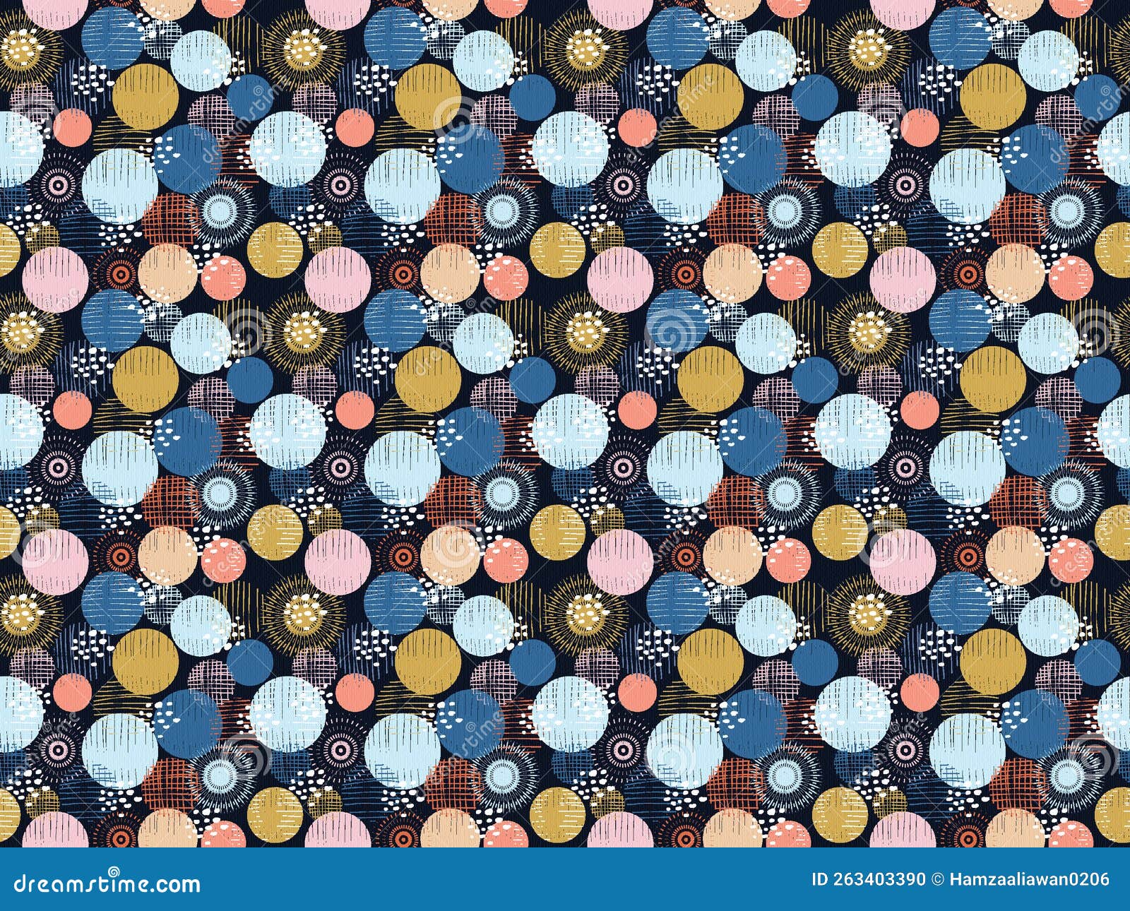 Textile Digital Circle Dot Motif Luxury Style Pattern Stock Photo ...