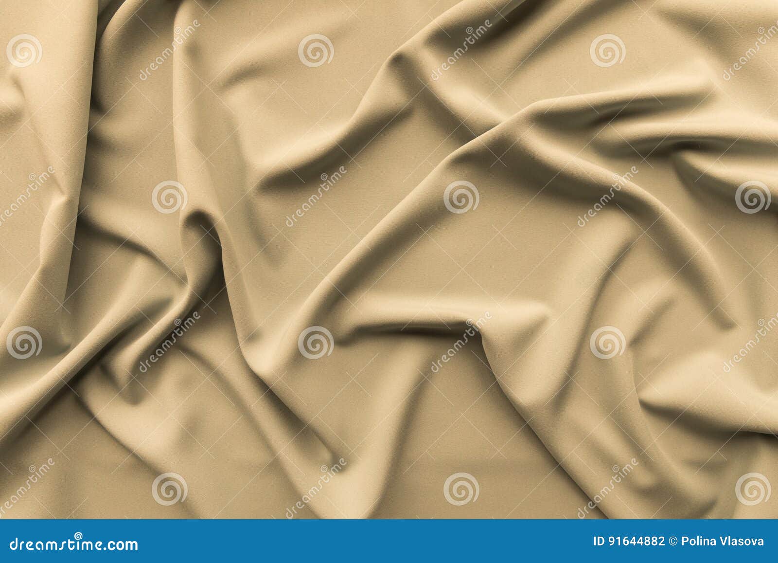 Textile Fabric Folds and Drape in Beige Colour Stock Photo - Image of ...