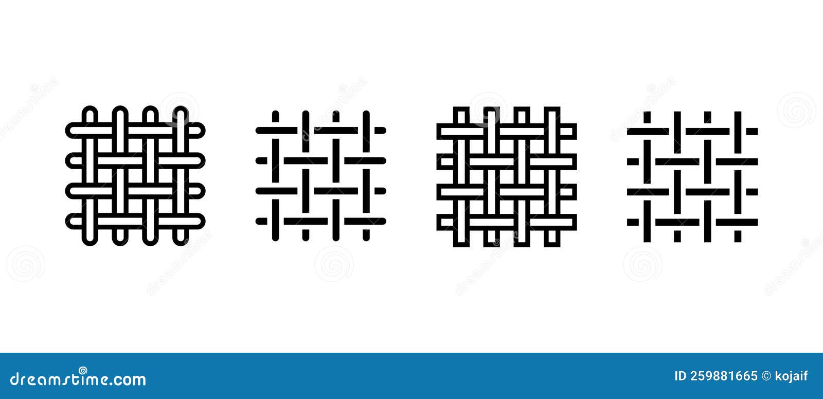 Textile Fabric Vector Icons. Textile Symbol, Vector Illustration Stock ...