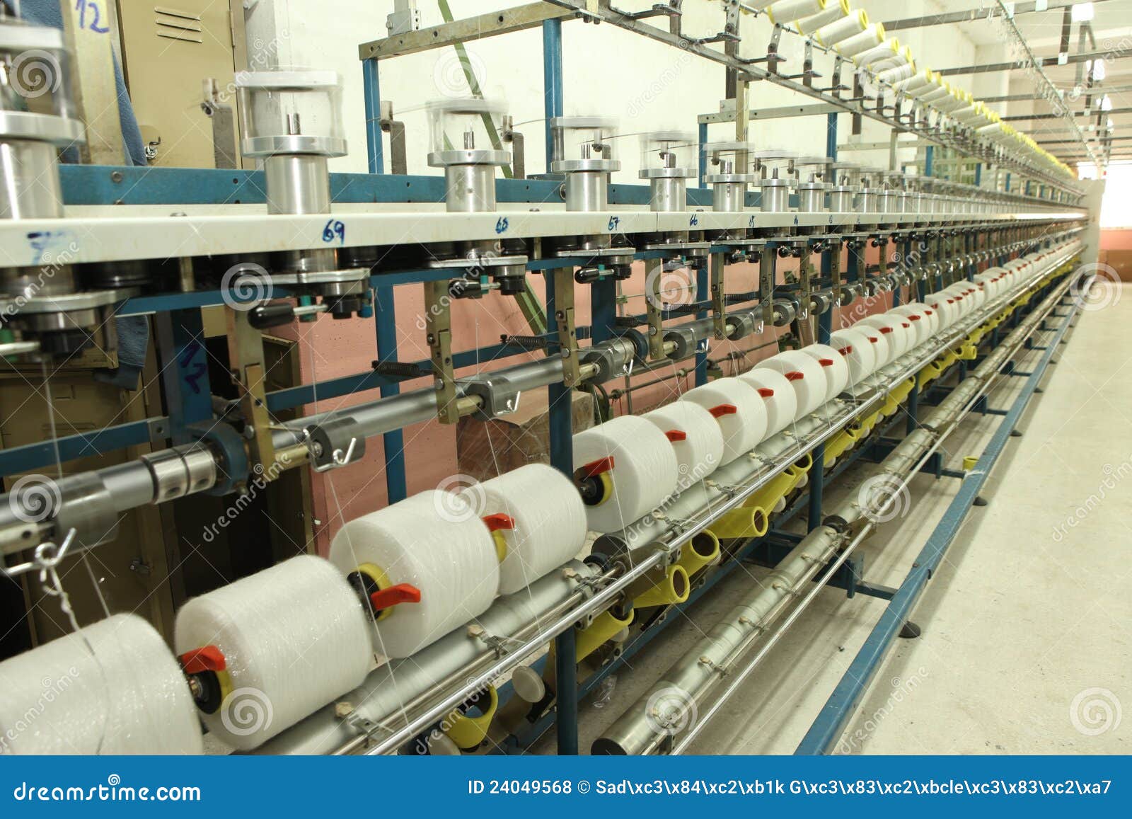 Textile factory stock photo. Image of blurred, spinning - 24049568